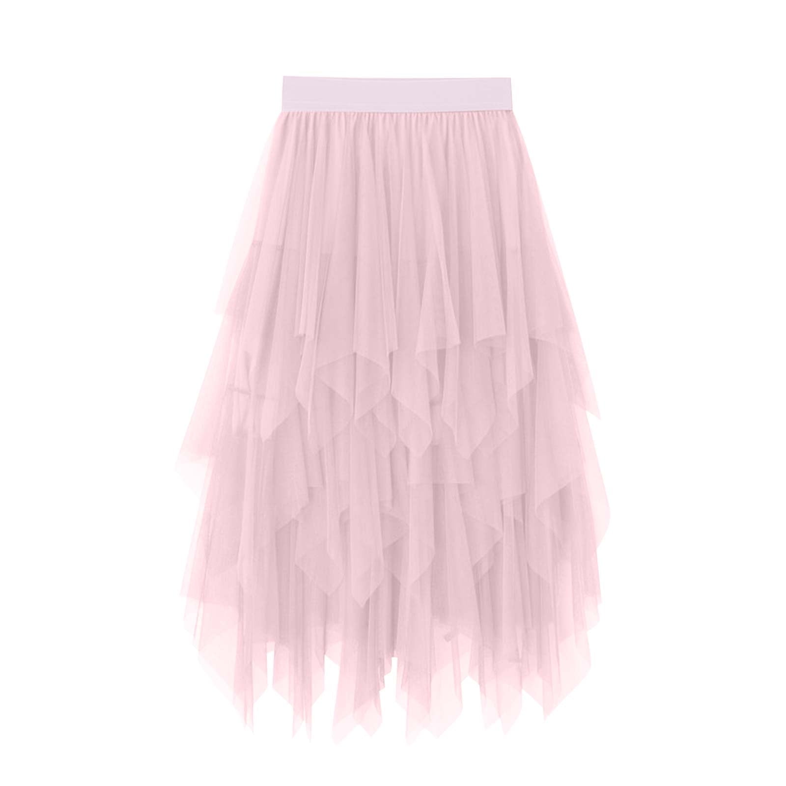Ersazi Maxi Dress Women Versatile Solid Color Short Skirt Mesh Skirt ...