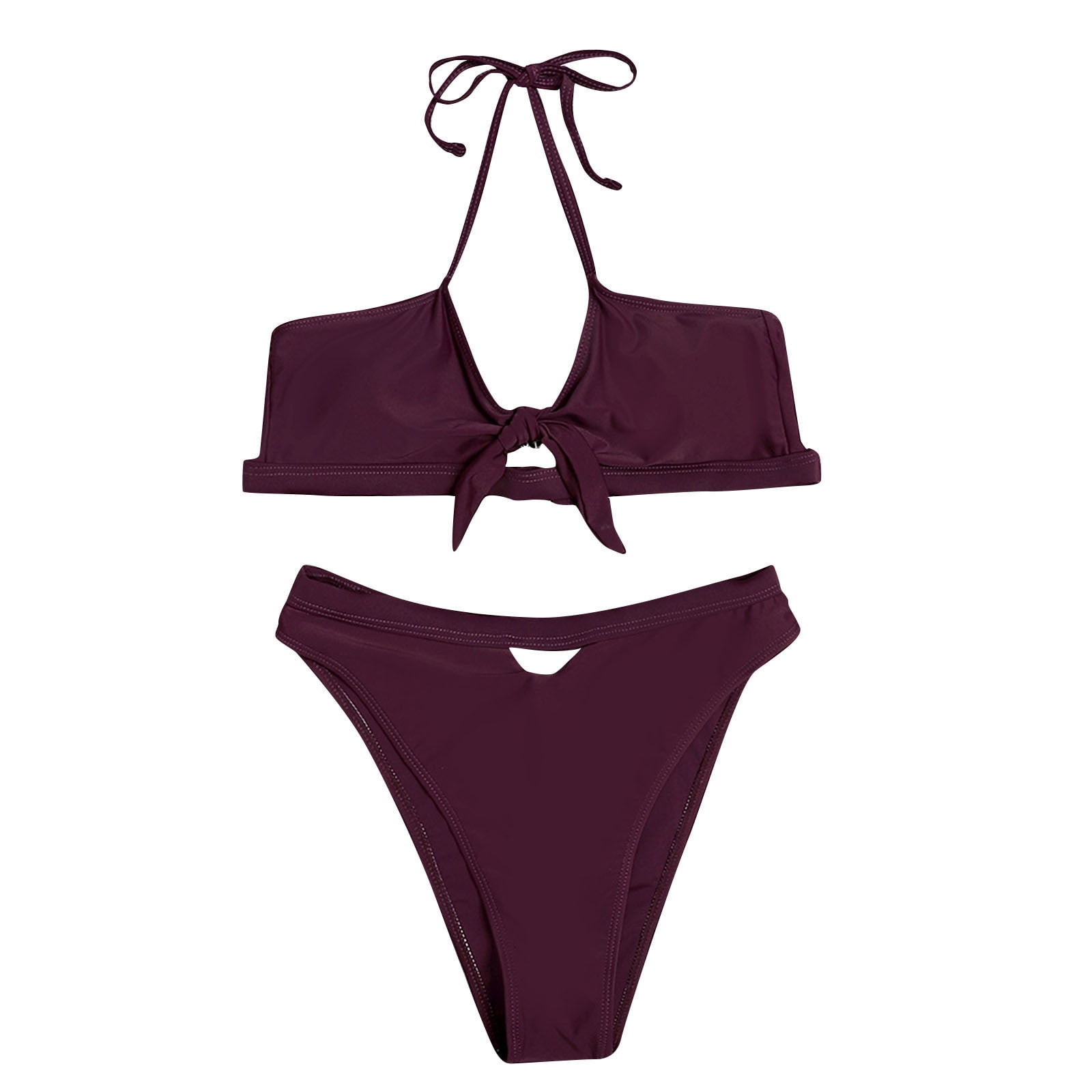 Ersazi Swim Suits For Women 2024 Push Up High Cut Lace Up Bikini Set