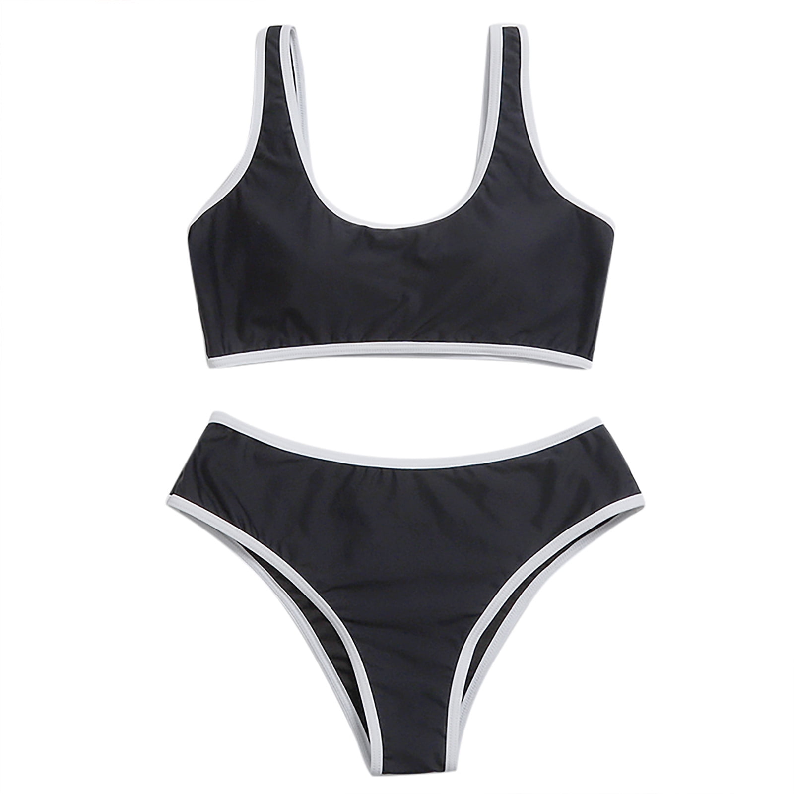 Ersazi Swim Suits For Women 2024 Womens High Breast Contrast Gradient