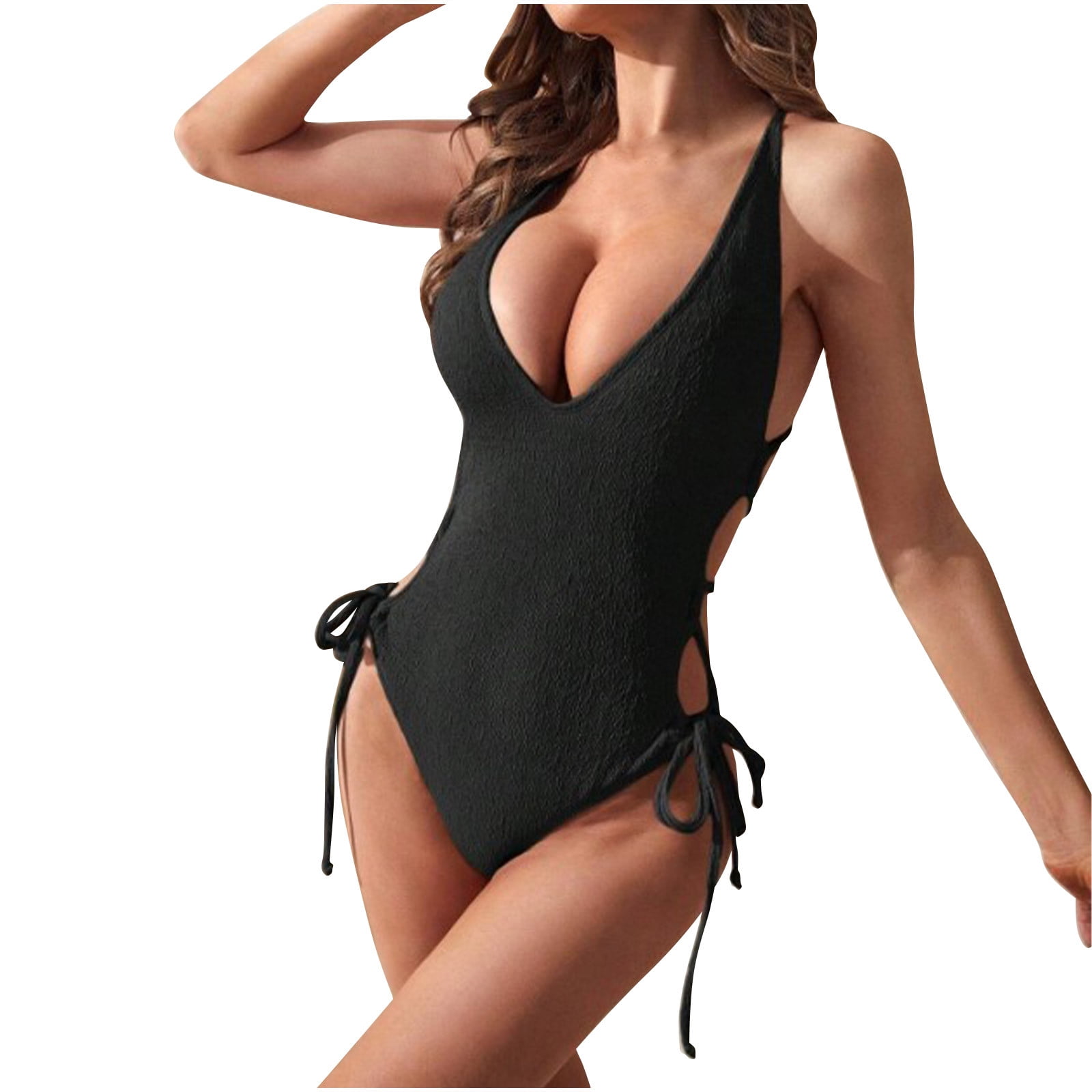 Ersazi Vacation Outfits For Women Womens Solid Color Swimwear Slim