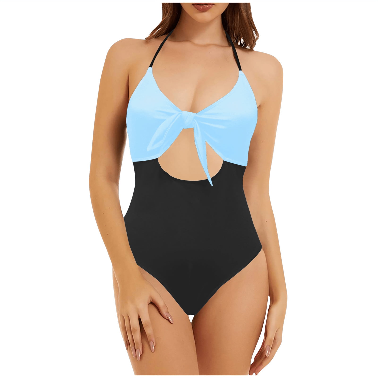 Ersazi Womens Swimsuits One Piece Women Bikini Print Strappy Back Set