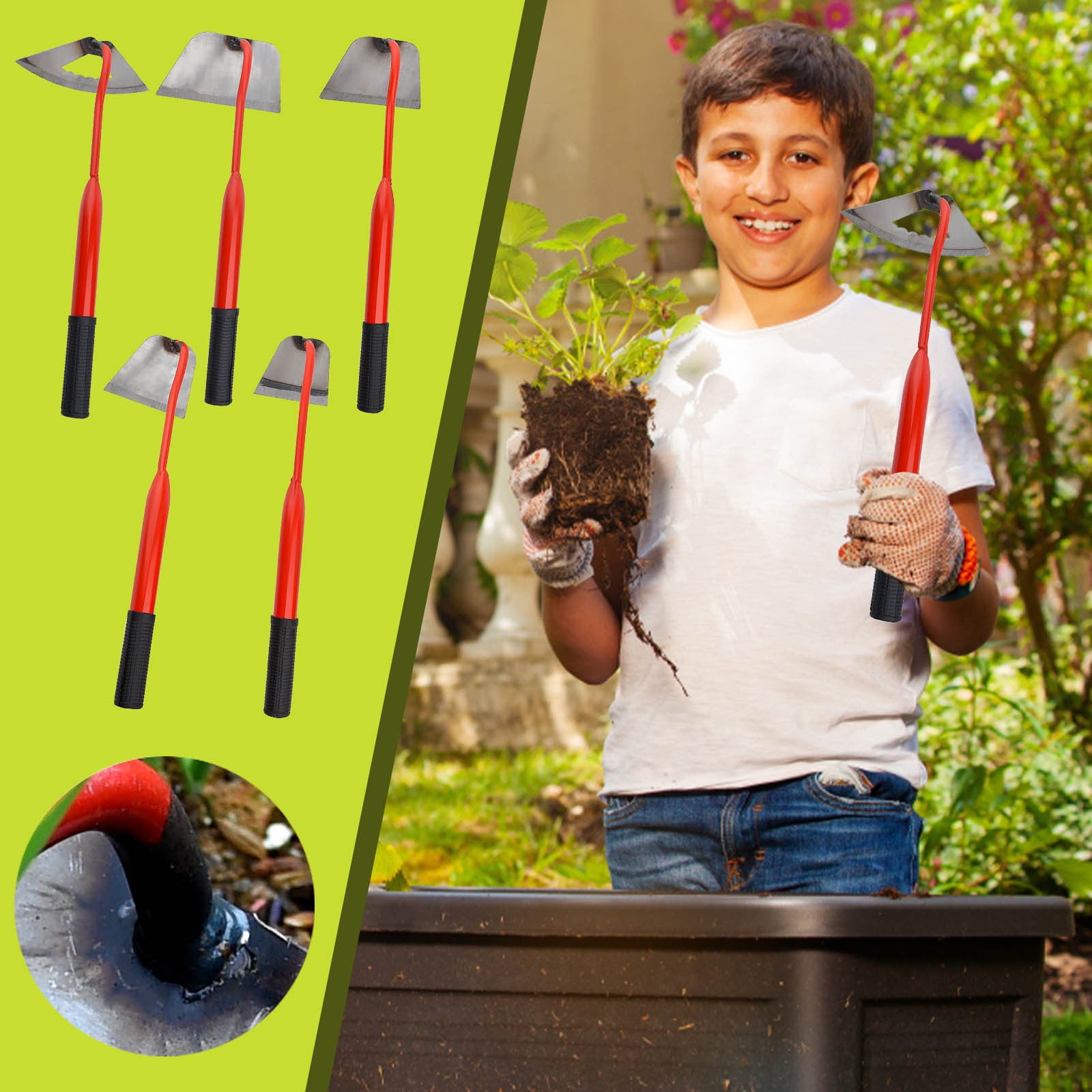 Ersvoioy 2Pcs Garden Tools Hollow Hoe,Digging Ditches,Weeding Hoe for ...