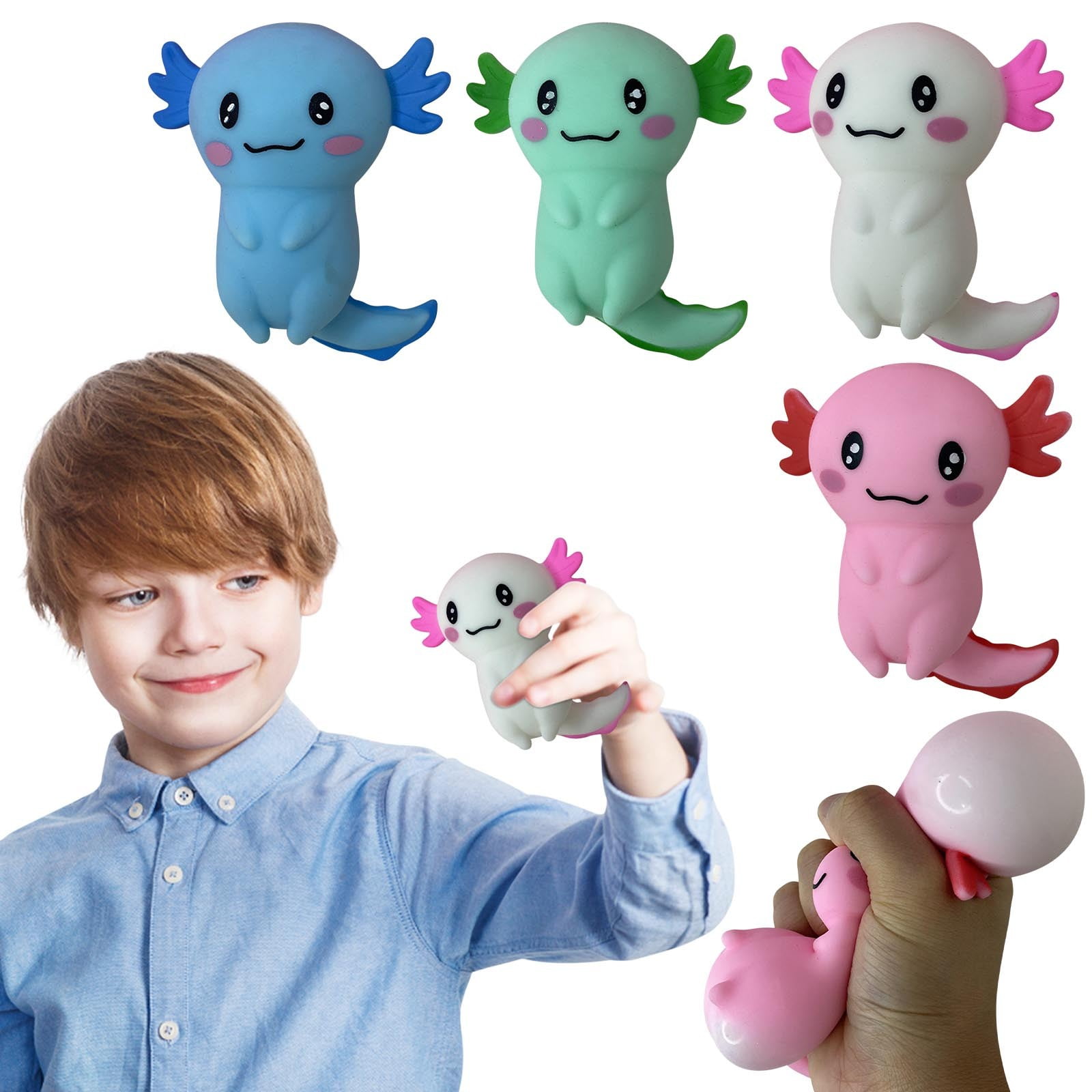 Ersvoioy Axolotl Sensory Fidget Toy ,Squeeze Toys for Adults, Stress ...