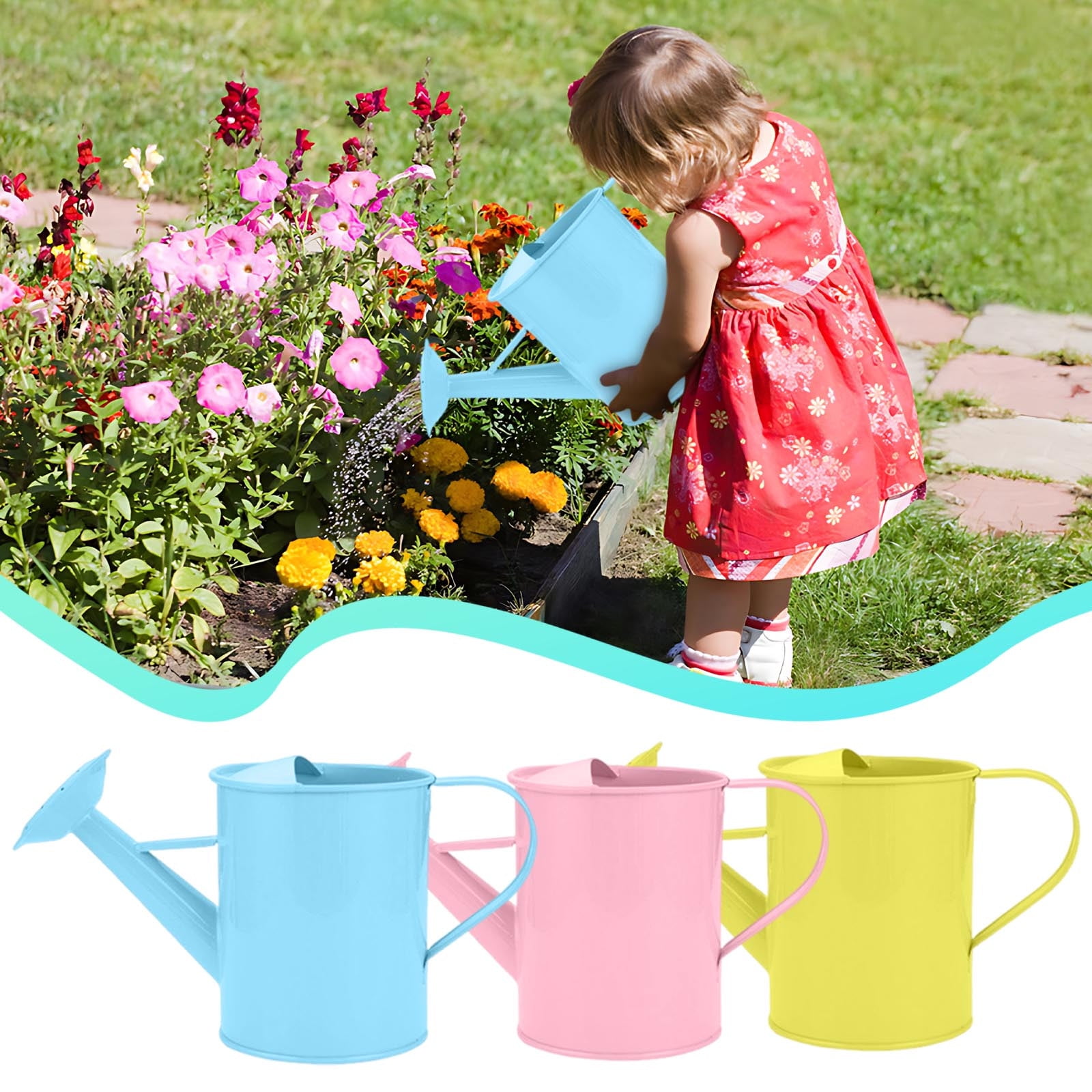 Ersvoioy Children'S Watering Can for Outdoor Plants, Wrought Iron ...