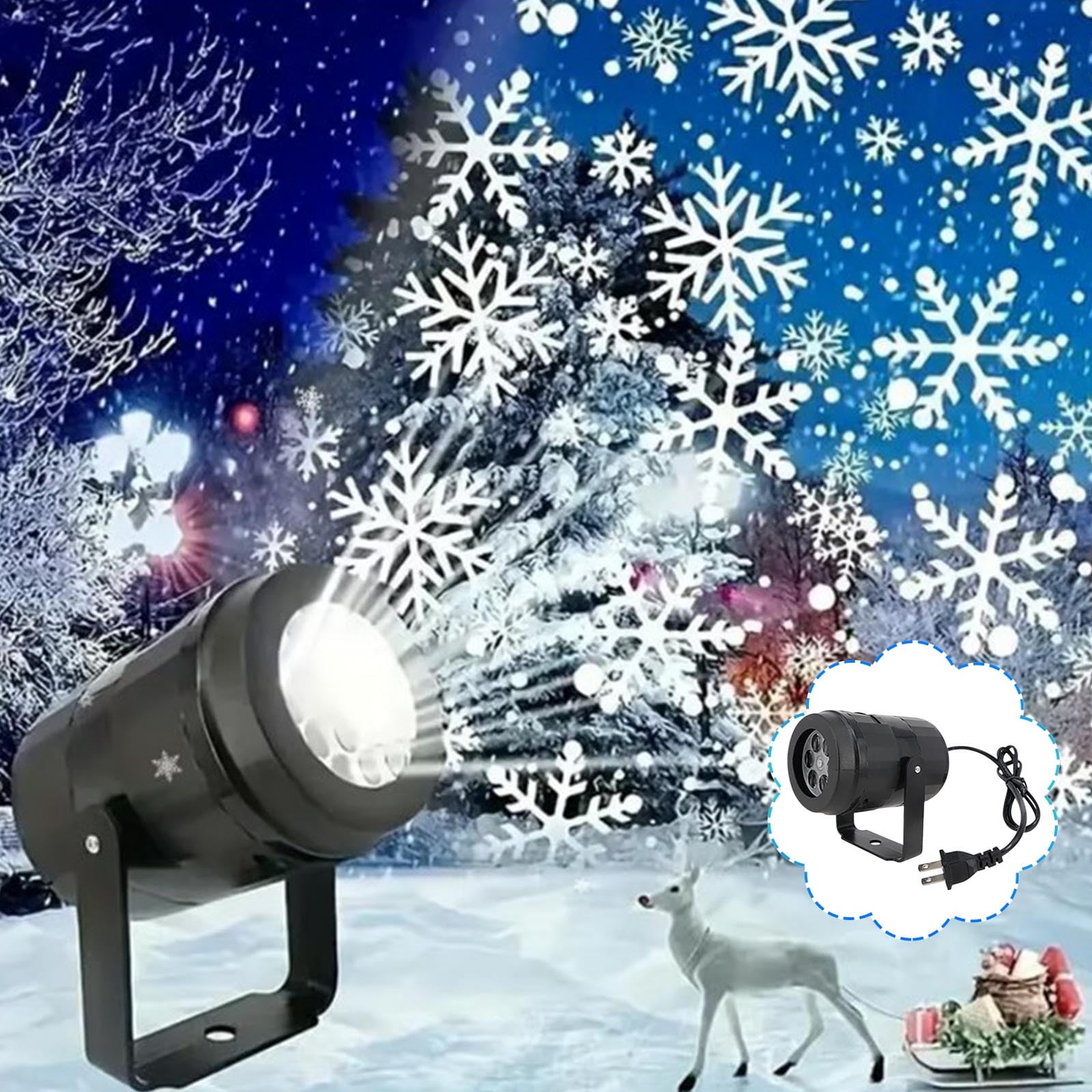Ersvoioy Christmas Snowflake Projector Lights Outdoor,Xmas Projector ...