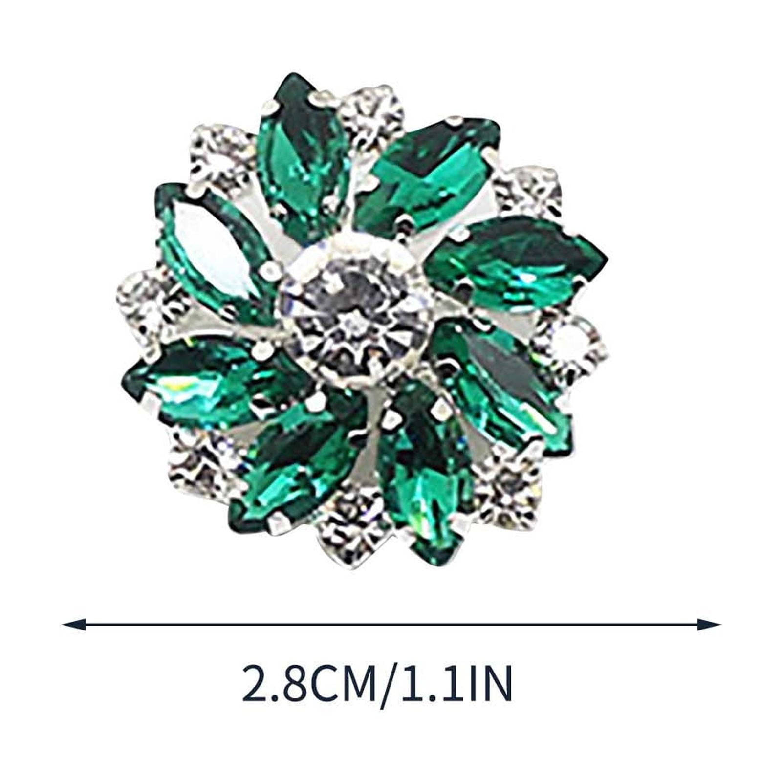 Ersvoioy Flower Rhinestone Glass Button Diy Hand Decorated Button for ...