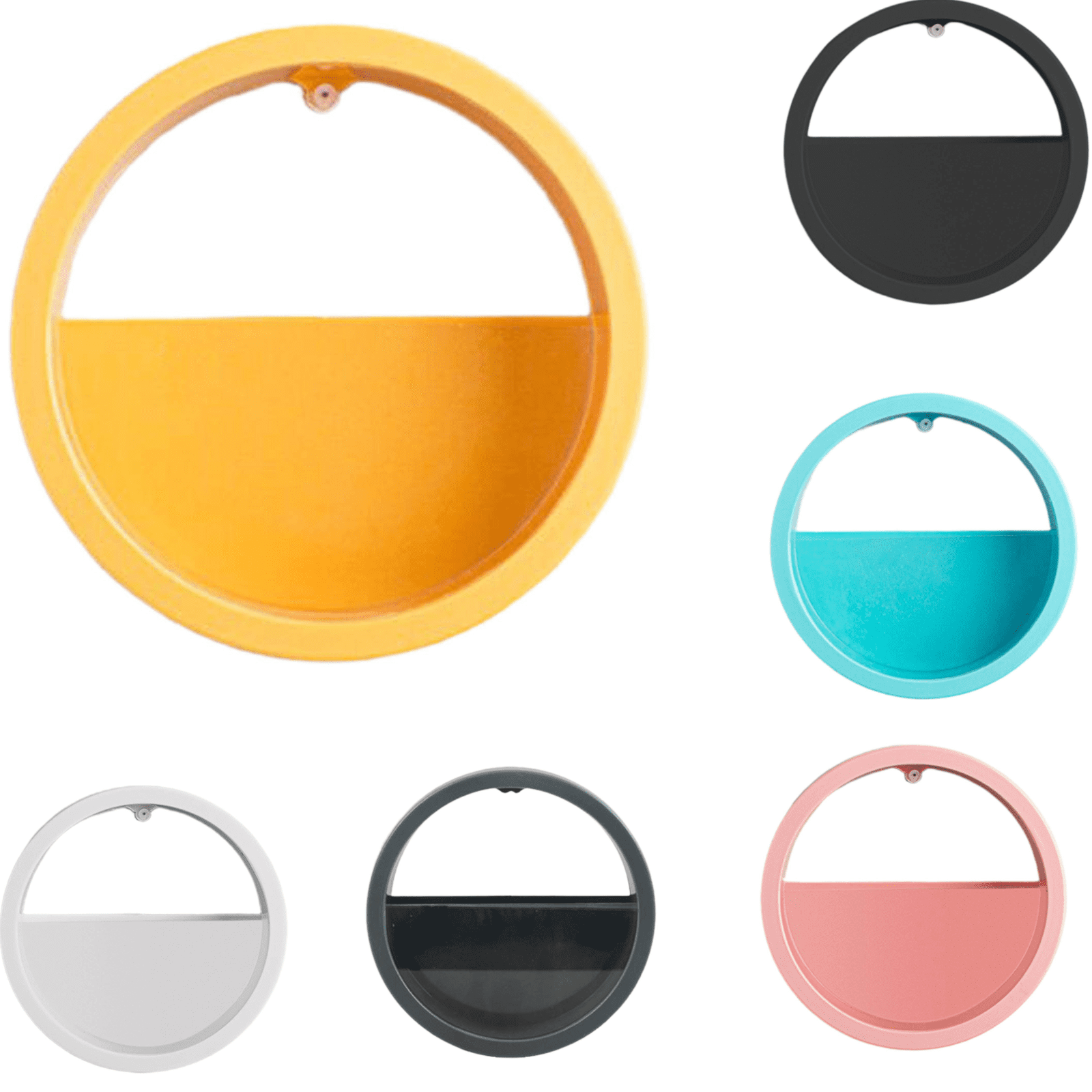 Ersvoioy Modern Wall Planters, Circle Round Flower Pot, Plastic Indoor ...