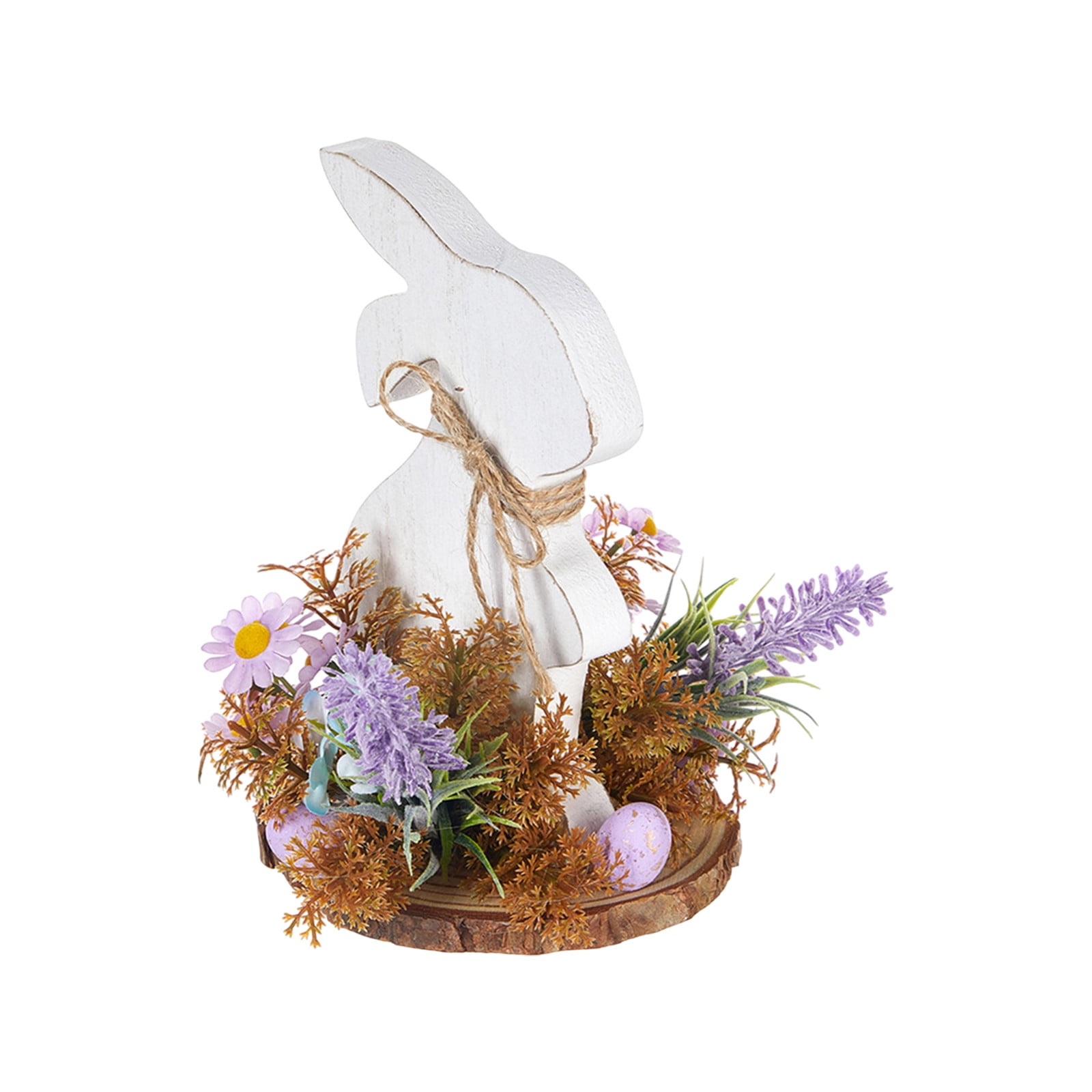 Ersvoioy Vintage Easter Wooden Tabletop Decorations Easter Bunny Eggs ...