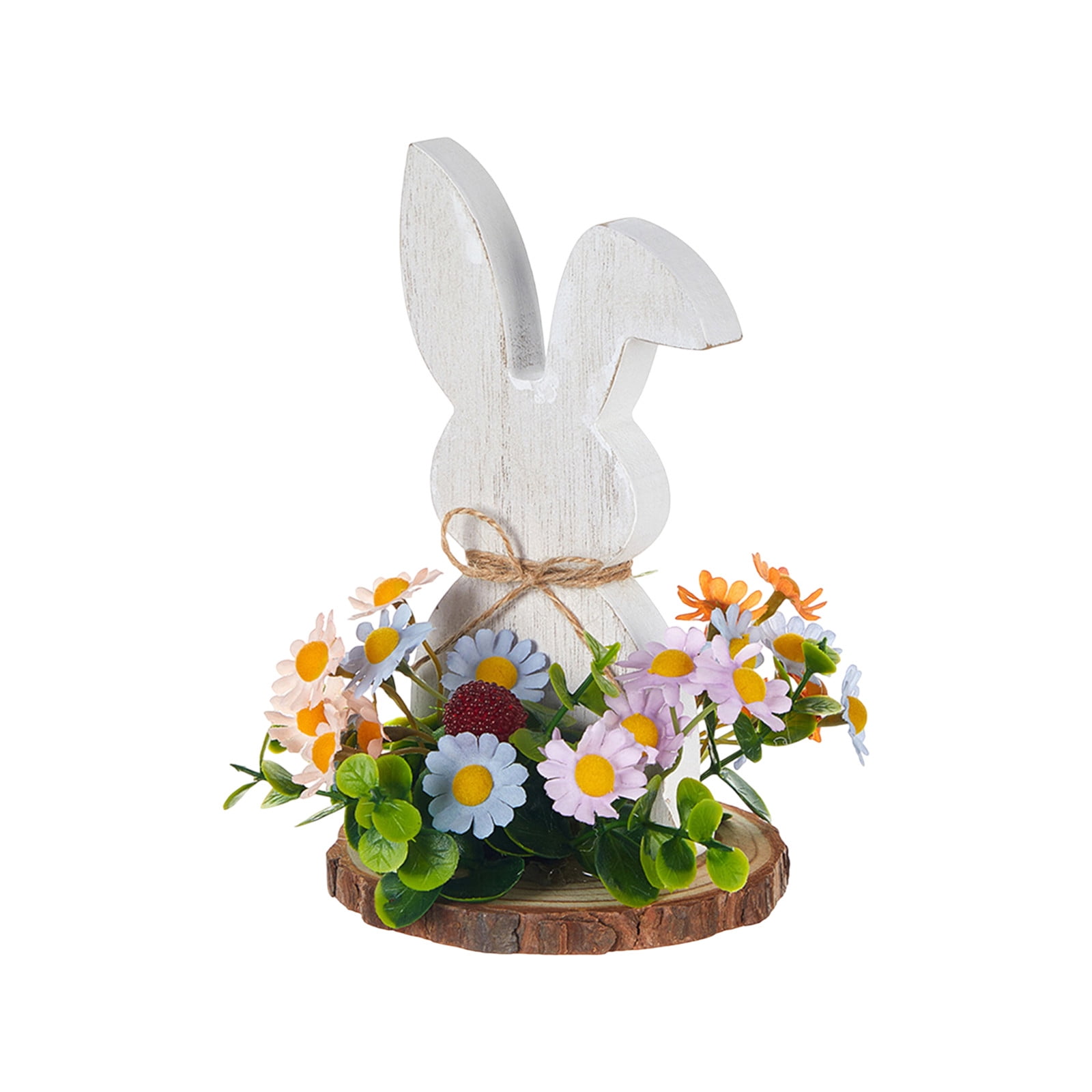Ersvoioy Vintage Easter Wooden Tabletop Decorations Easter Bunny Eggs ...