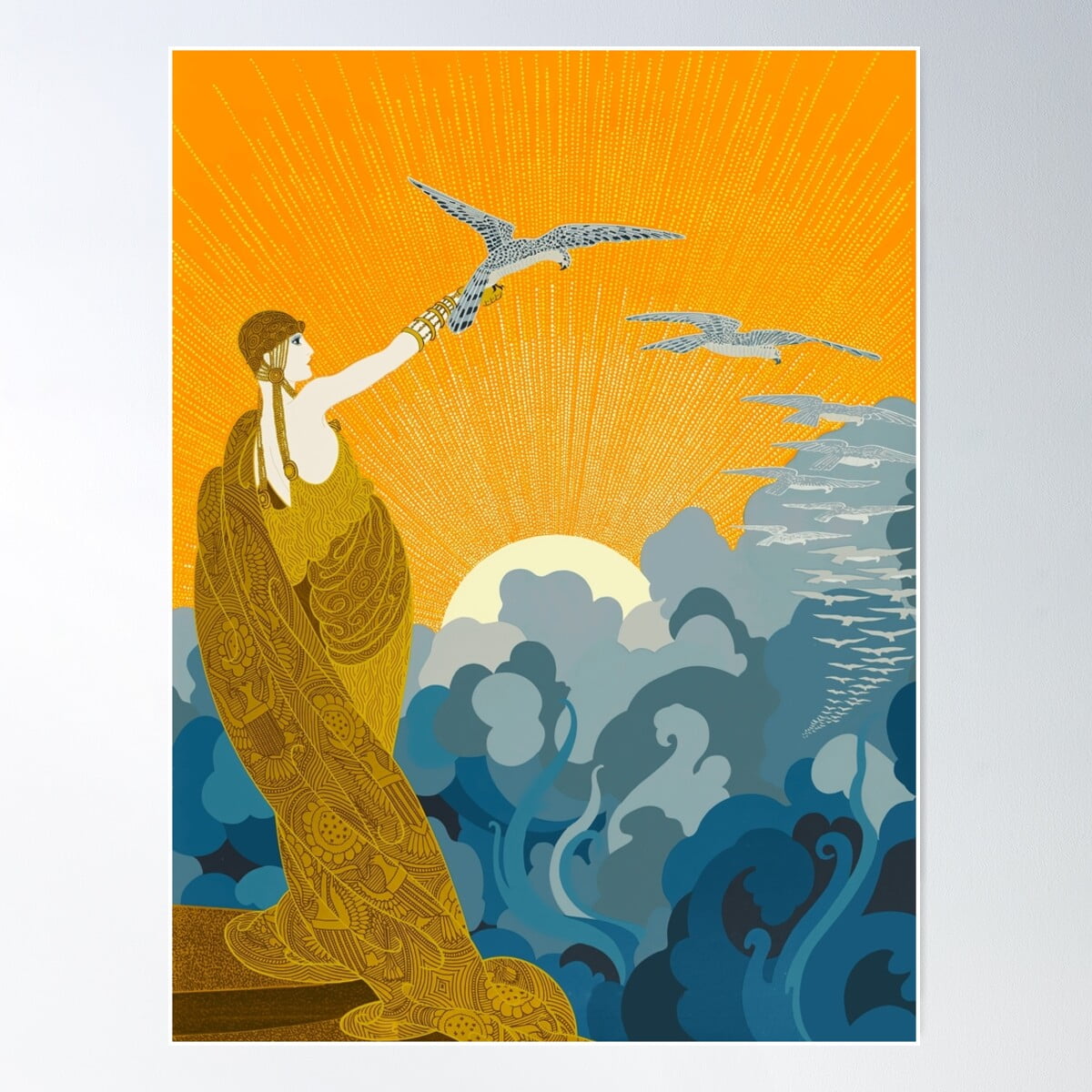 Erté - Wings Of Victory Poster Wall Art, Modern Wall Decor For Living ...