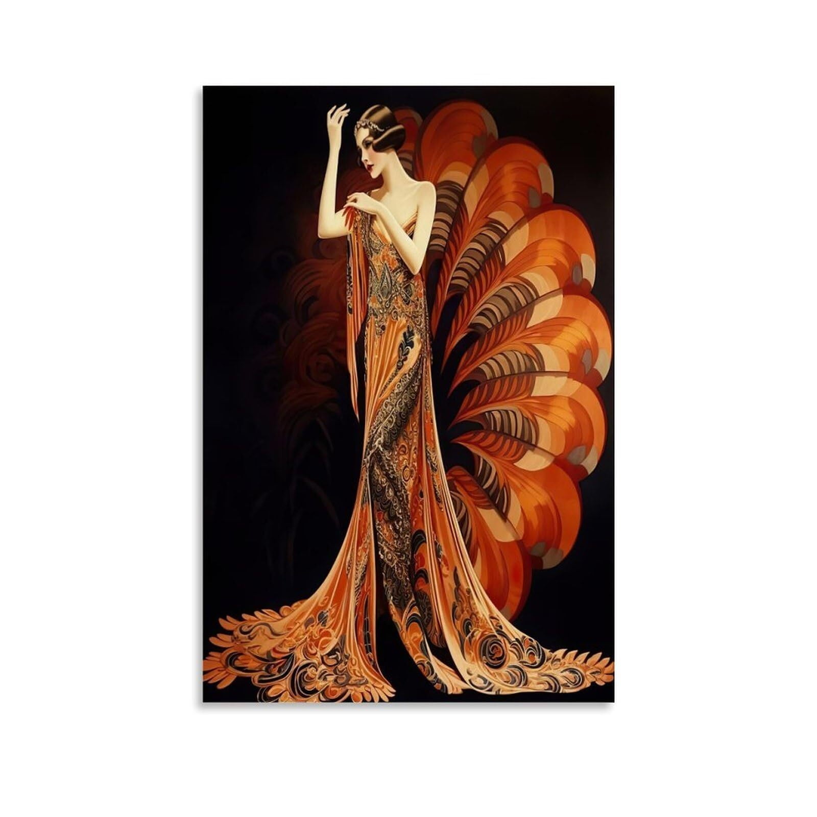 Erte Artist Posters Women Art Style Decorative Print Paintings Wall Art ...
