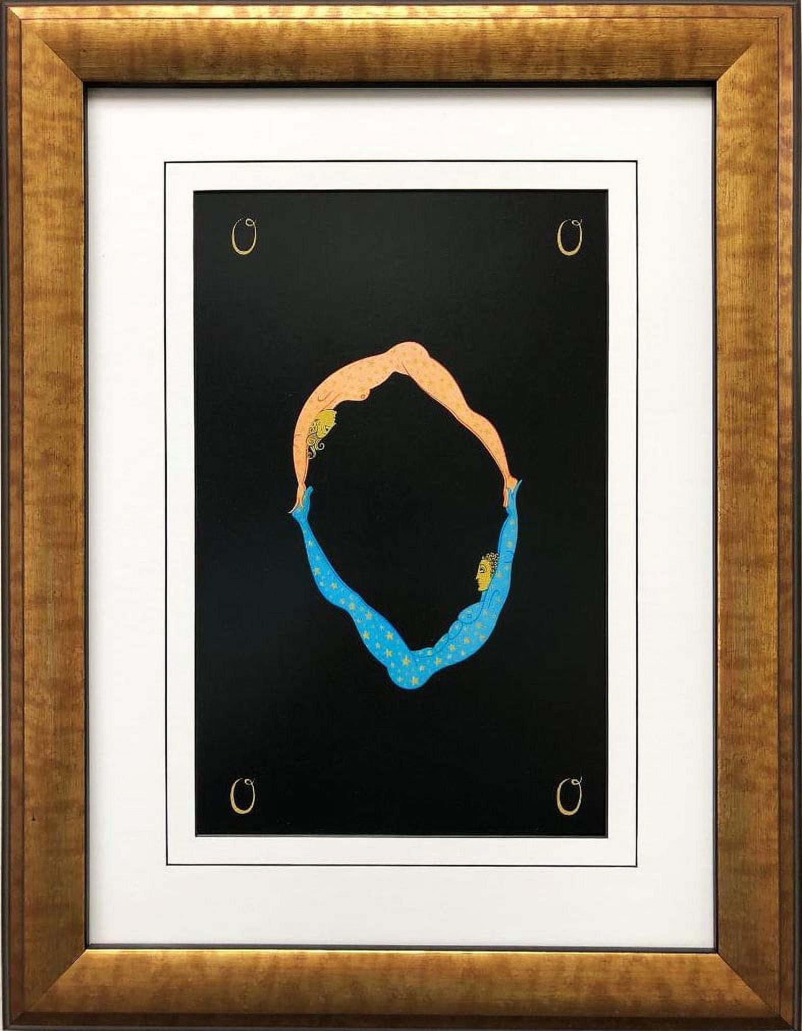 Erte "O" CUSTOM FRAMED Vintage Print Art Deco Alphabet Letter Suite ...