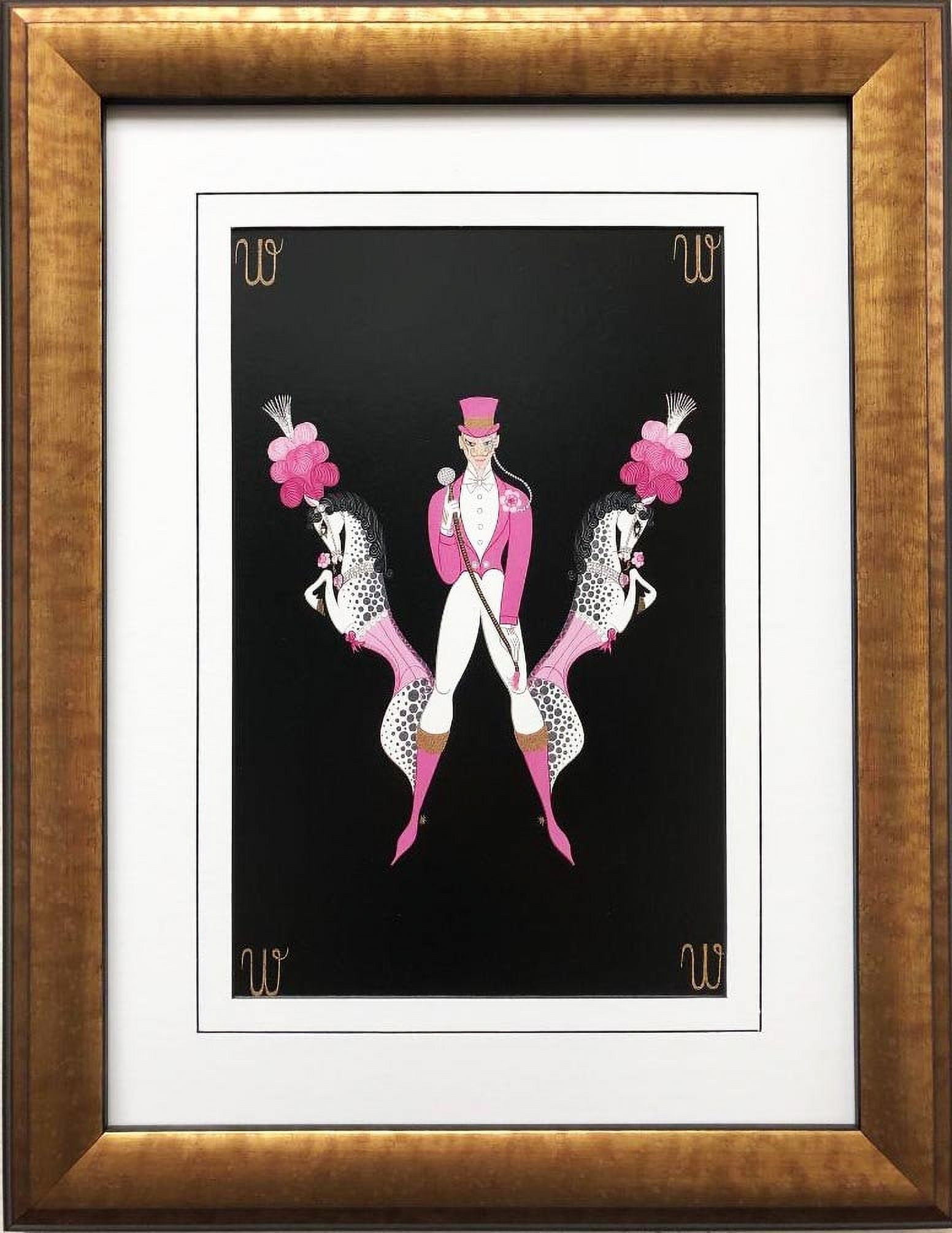 Erte "W" CUSTOM FRAMED Vintage Print Art Deco Alphabet Letter Suite ...