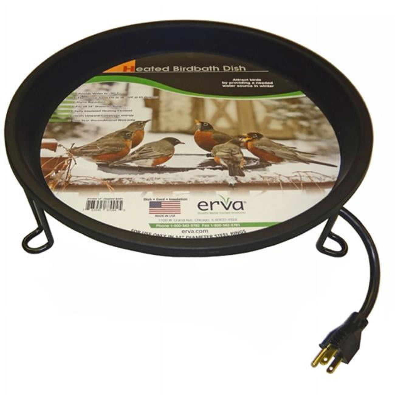 Erva BA5HSL Heated Bird Bath - Ground Level, Black - Walmart.com