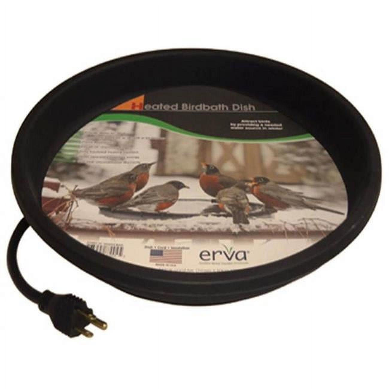 Erva 14 in. Heated Bird Bath Dish Replacement, Outdoor Winter Water ...