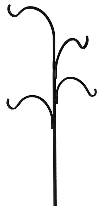Erva Wrought Iron Four Arm Shepherd Hook, Black, 92"H - Walmart ...
