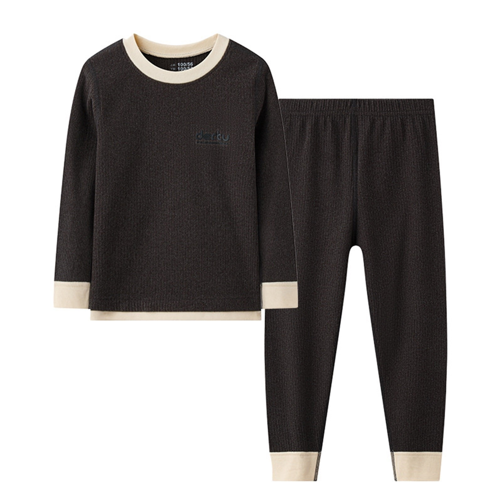 Erwazi 2 Piece Pajama Sets for Kids Boys Girls Long Sleeve Tops Elastic ...