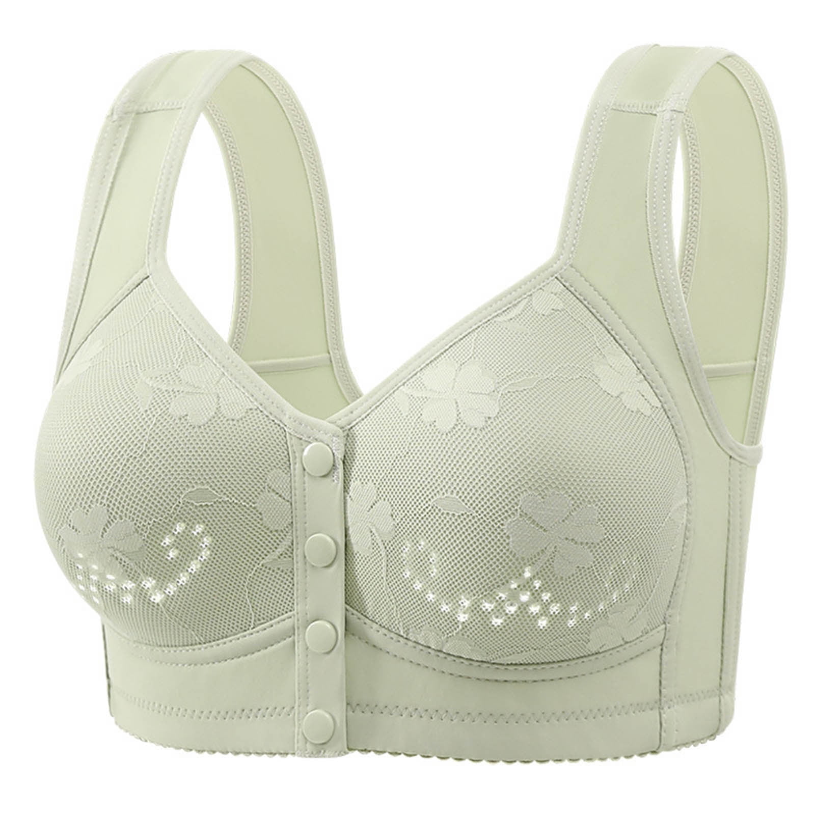Erwazi Front Closure Bras for Women No Underwire Padded Bras Push Up ...