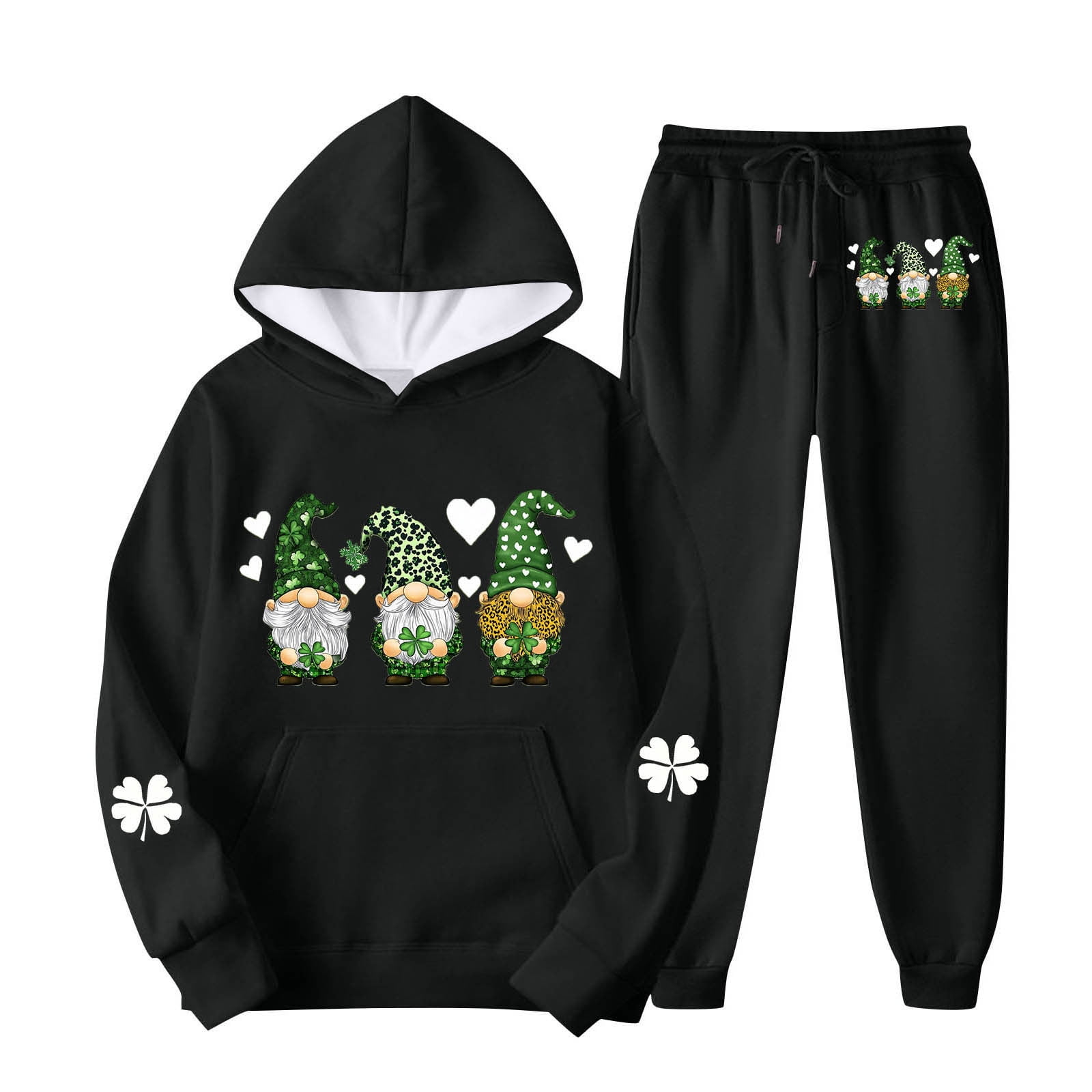 Erwazi Women's Sweat Sets St. Patrick's Day Outfits Hoodie Sweatshirt ...