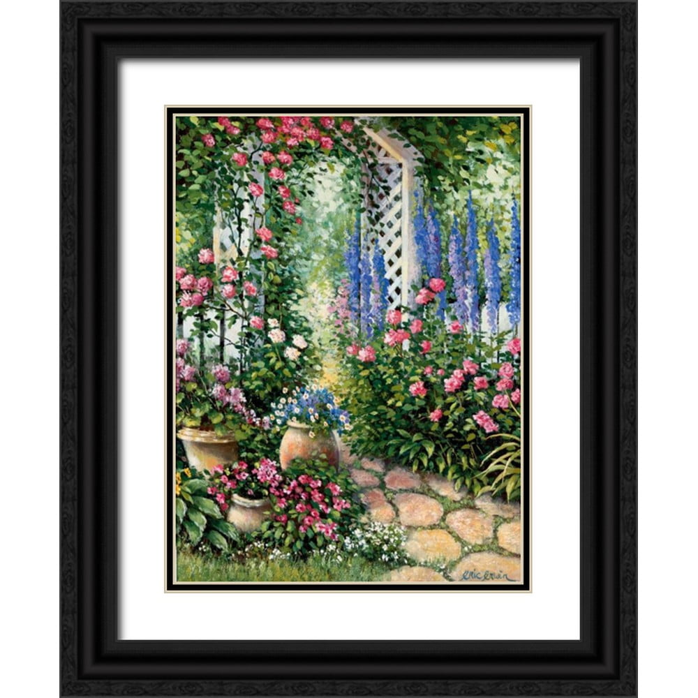 Erwin, Eric 11x14 Black Ornate Wood Framed with Double Matting Museum ...
