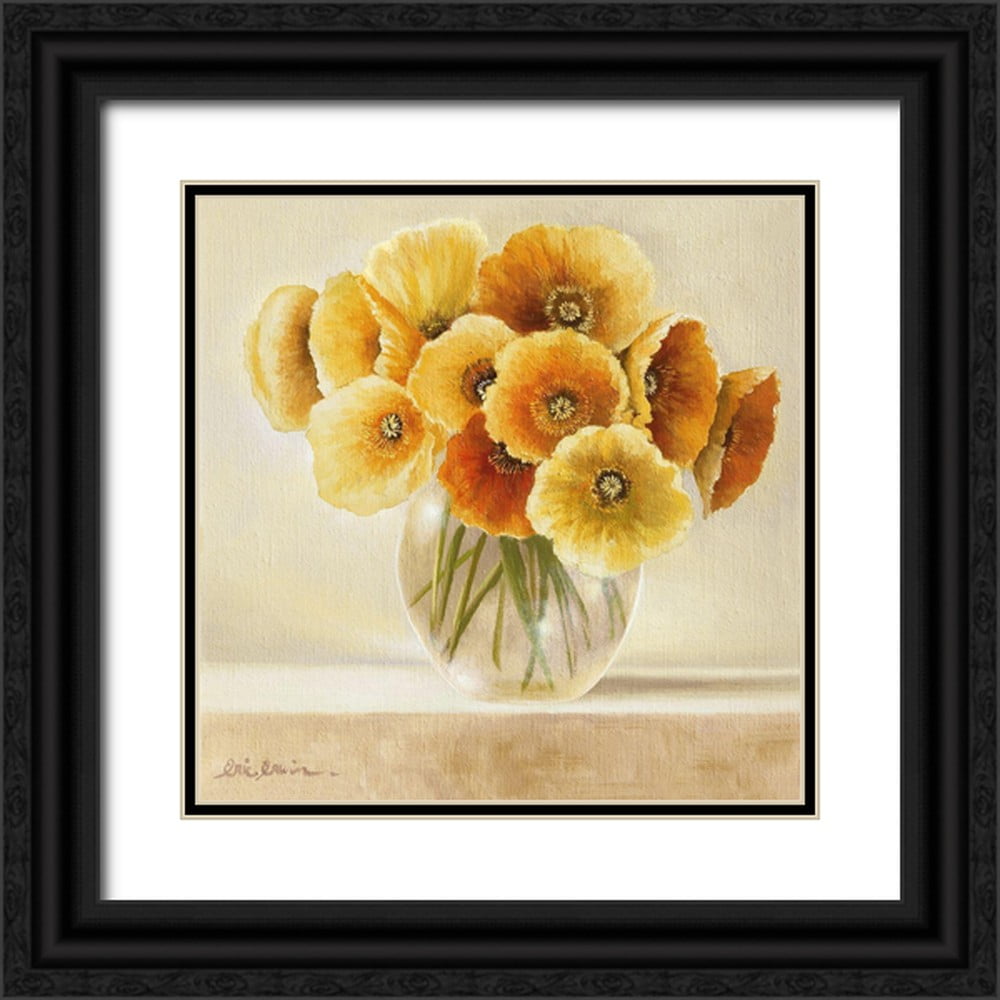 Erwin, Eric 15x15 Black Ornate Wood Framed with Double Matting Museum ...