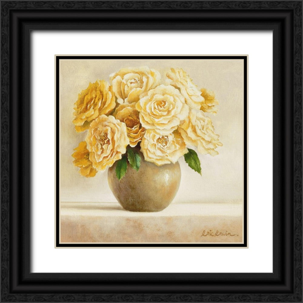 Erwin, Eric 20x20 Black Ornate Wood Framed with Double Matting Museum ...