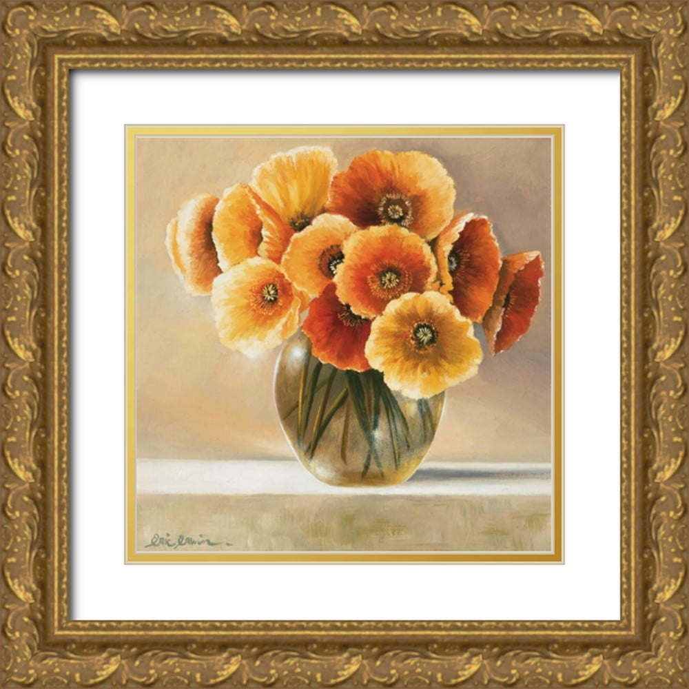 Erwin, Eric 20x20 Gold Ornate Wood Framed with Double Matting Museum ...