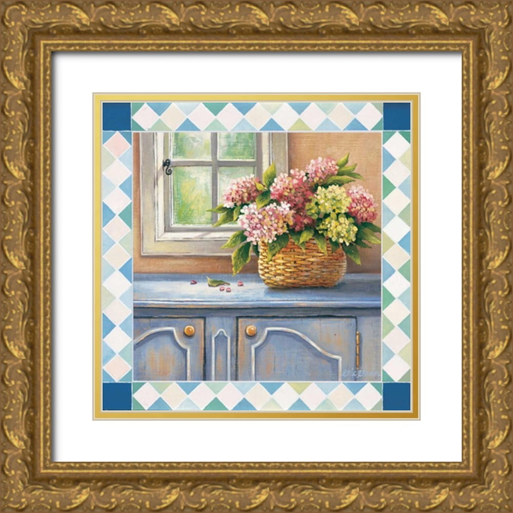 Erwin, Eric 20x20 Gold Ornate Wood Framed with Double Matting Museum ...