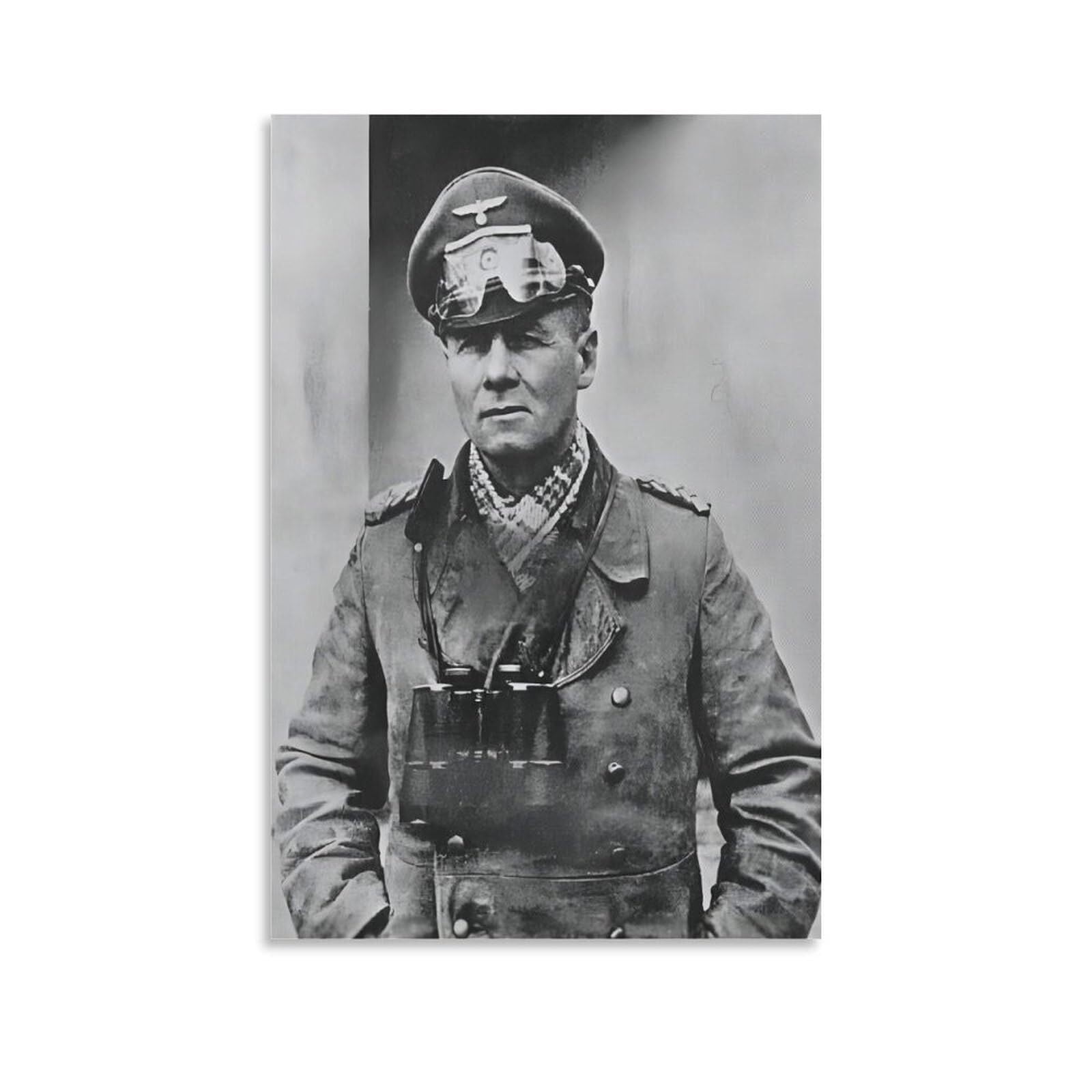 Erwin Rommel Famous Officer Vintage HD Poster Canvas Wall Art For Room ...