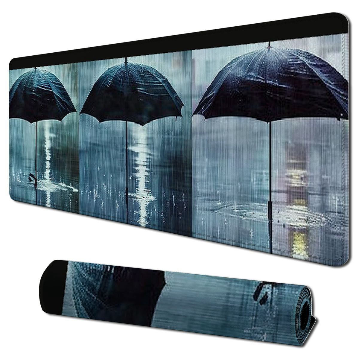 Erxjss Black Umbrella in The rain Extra Large Gaming Mouse pad ...