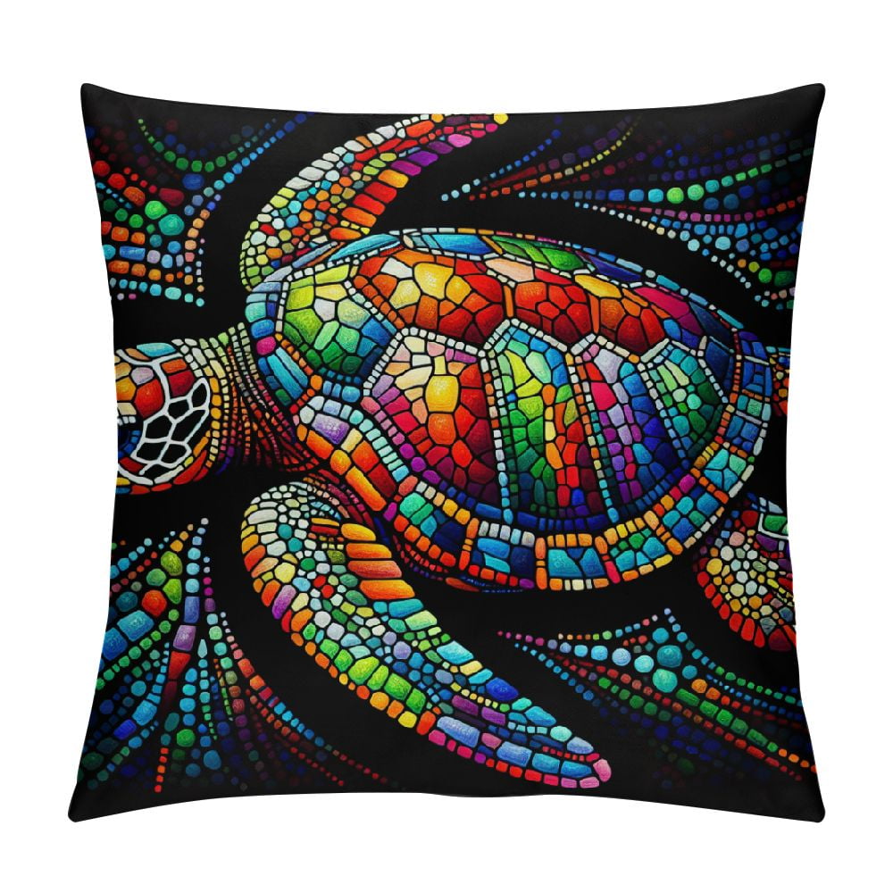 Erxjss Boho Style Sea Turtle Pillow Covers, Fall Pillow Cover Cushion ...