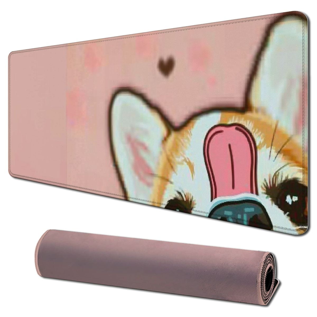 Erxjss Cartoon Corgi with Bone Print Extra Large Gaming Mouse Pad for ...