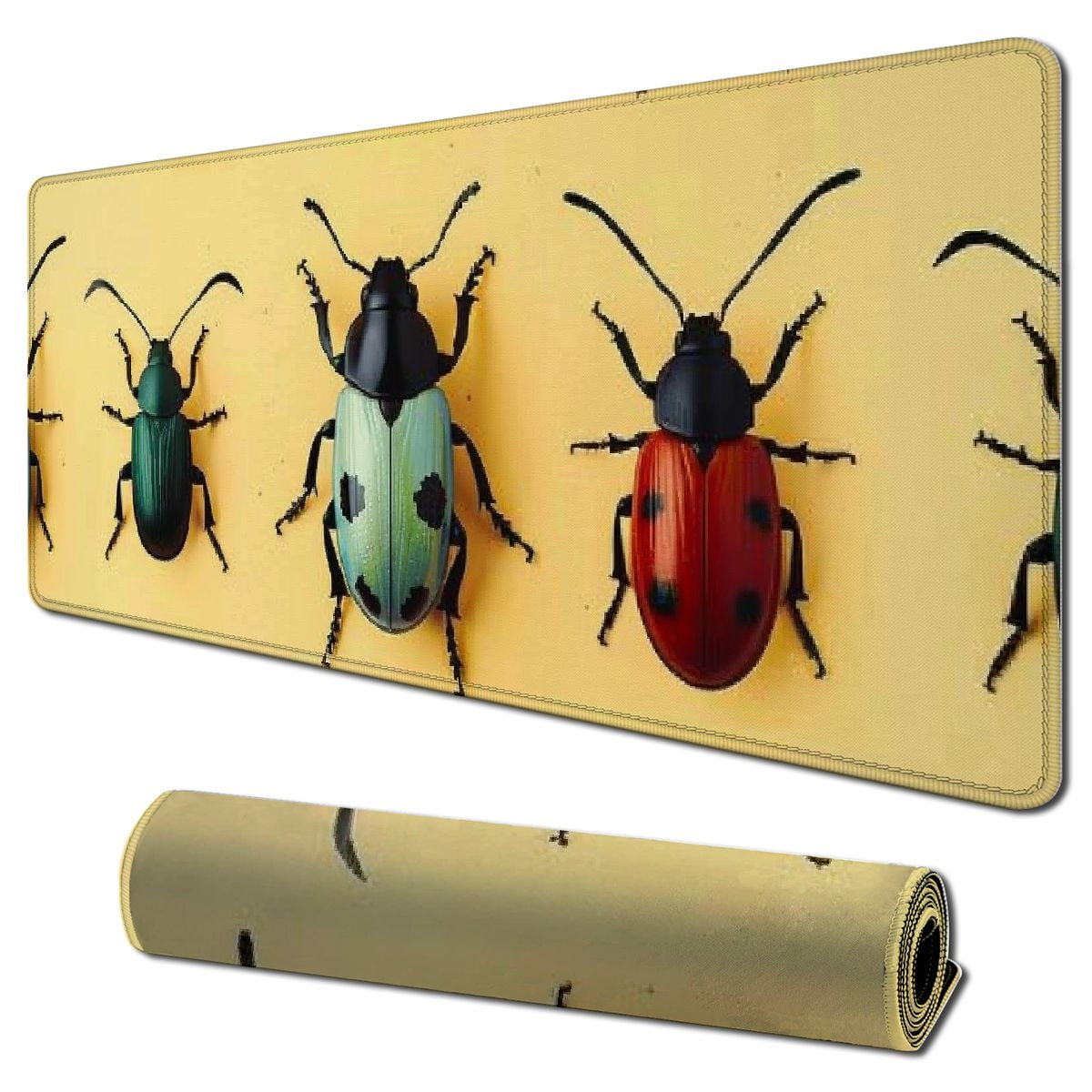 Erxjss Cartoon Small Insects Mouse Pad Long Computer Mouse Mat Mousepad ...