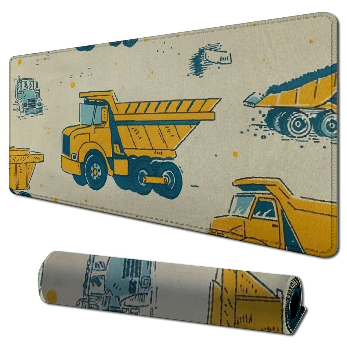 Erxjss Construction Truck Tractor Excavator Cars Large Mouse Pad Gaming ...
