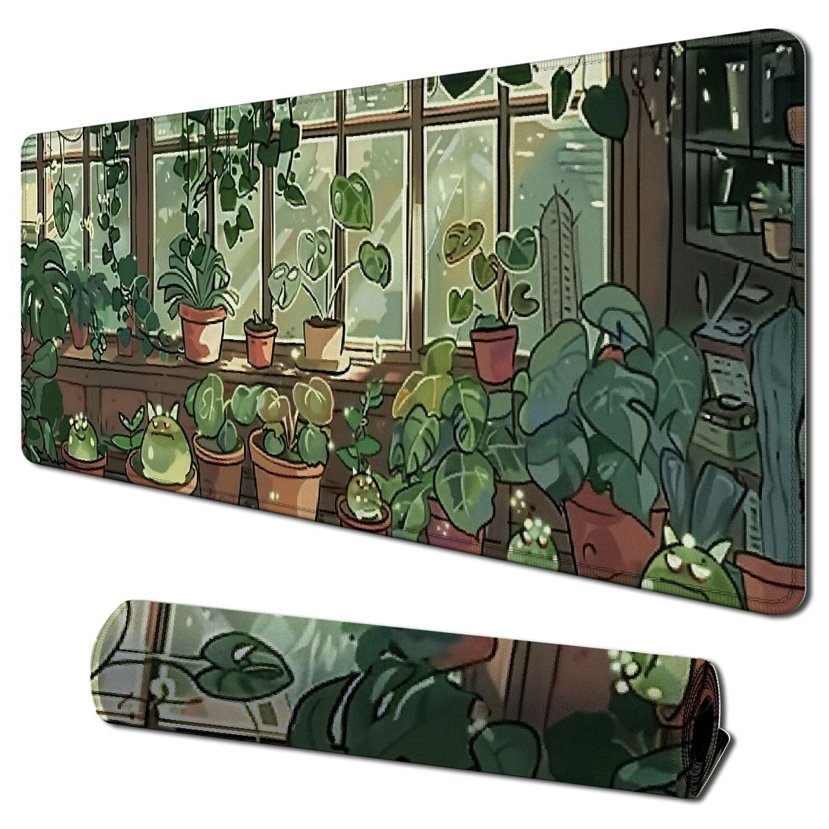 Erxjss Cute Frog Mouse Pad Large,Cartoon Frog Desk Pad,Kawaii Green ...