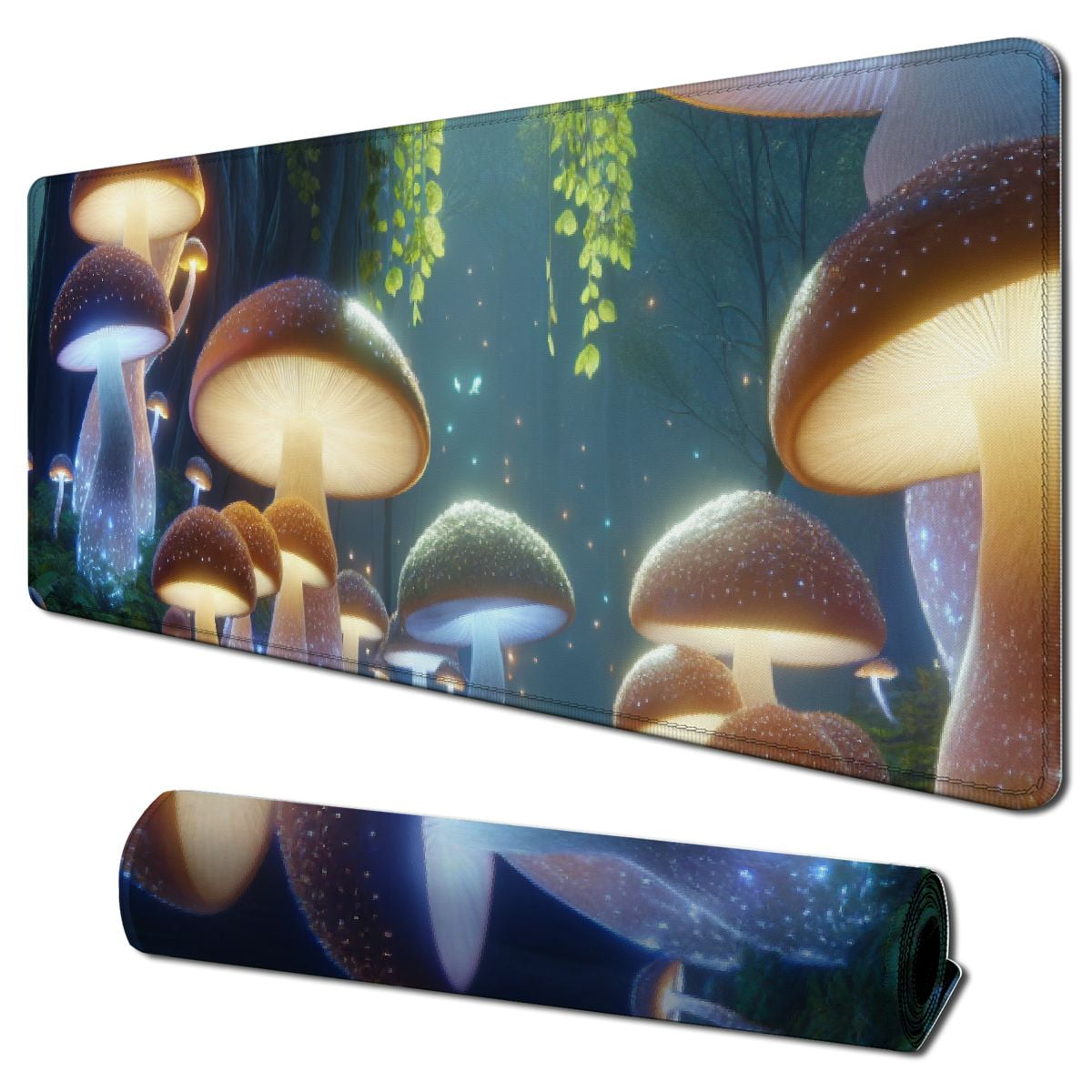 Erxjss Cute Magic Mushroom Mouse Pad Desk Mat Aesthetics Forest Desk ...