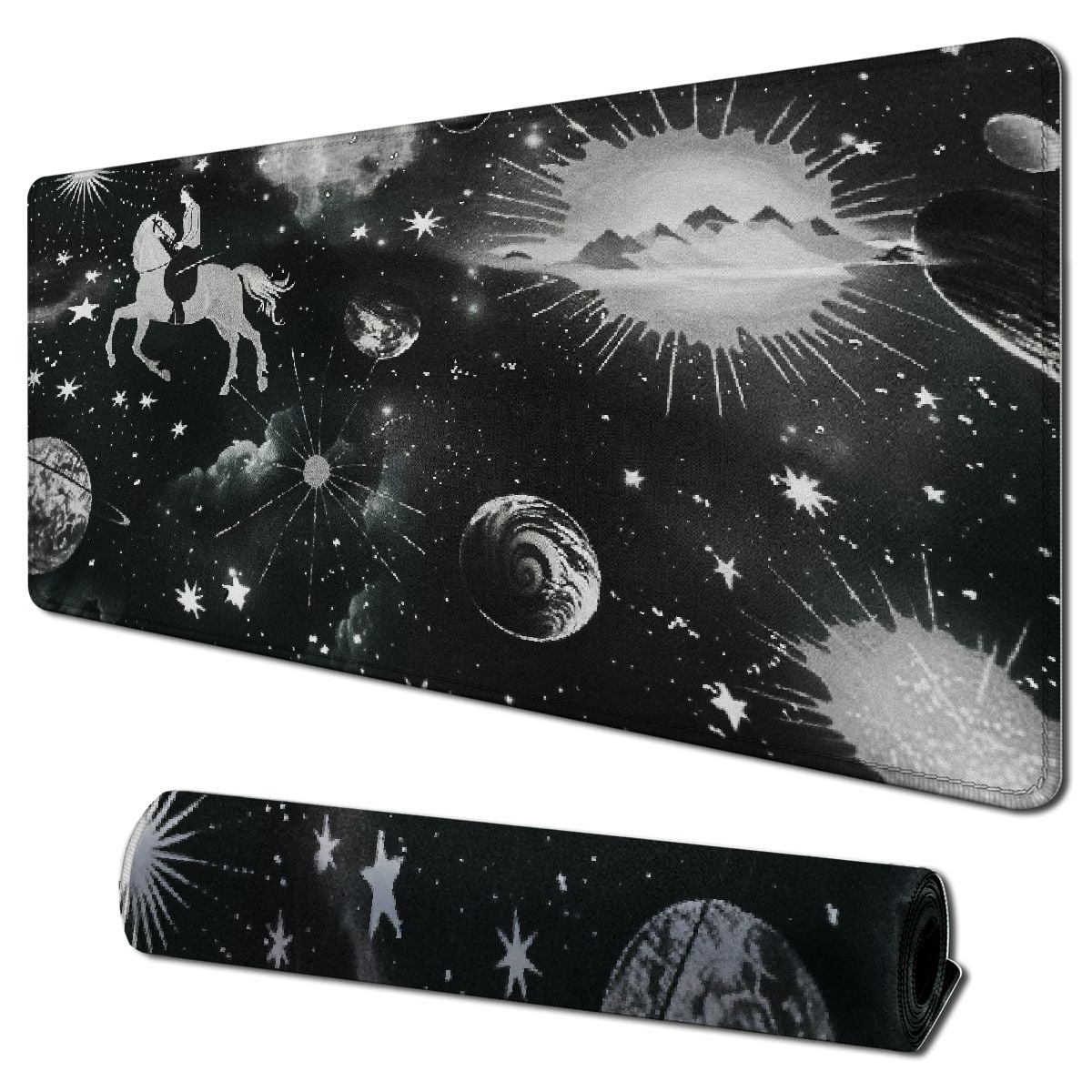 Erxjss Ethnic Sun Moon Stars Boho Large Mouse Pad Gaming Mouse Pad ...
