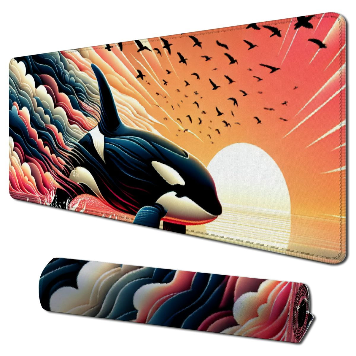 Erxjss Gaming Mouse Pad Killer Whale Keyboard Mat Personalized Prints ...