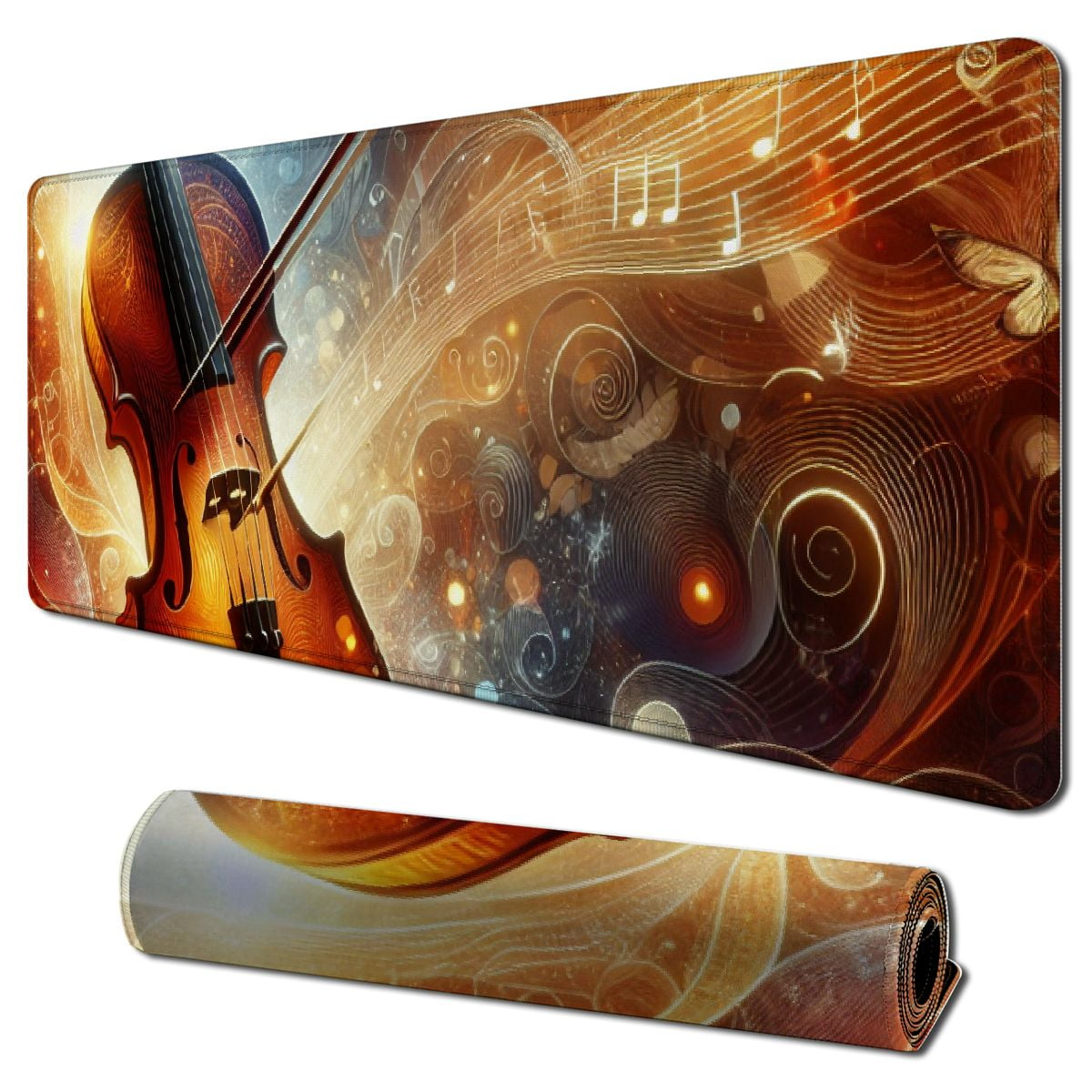 Erxjss Gaming Mouse Pad Piano Violin Music Notes Keyboard Mat ...