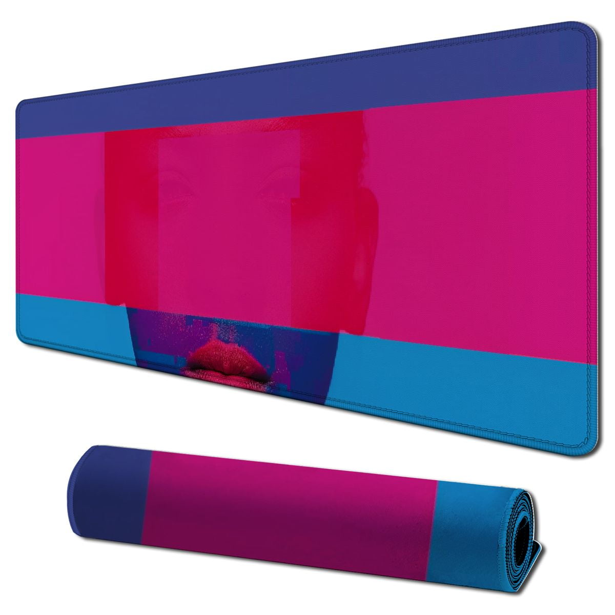 Erxjss Large Gaming Mouse Pad Long Desk Mat Bi Pride Flag Big Mouse Mat ...