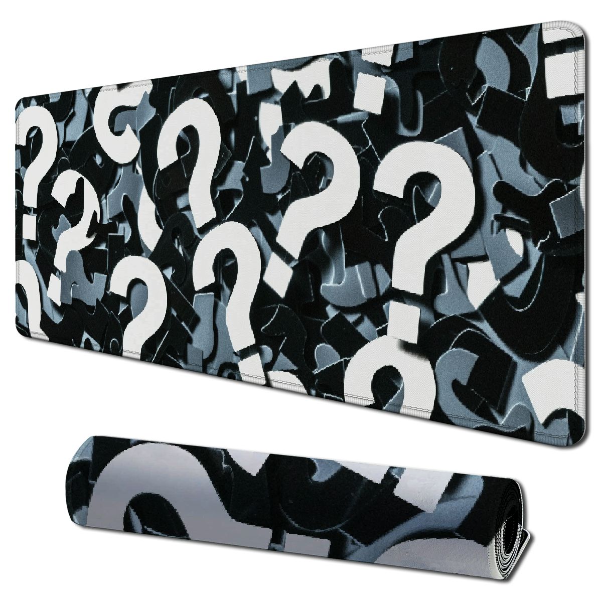 Erxjss Large Gaming Mouse Pad Long Desk Mat Question Mark Pattern Big ...