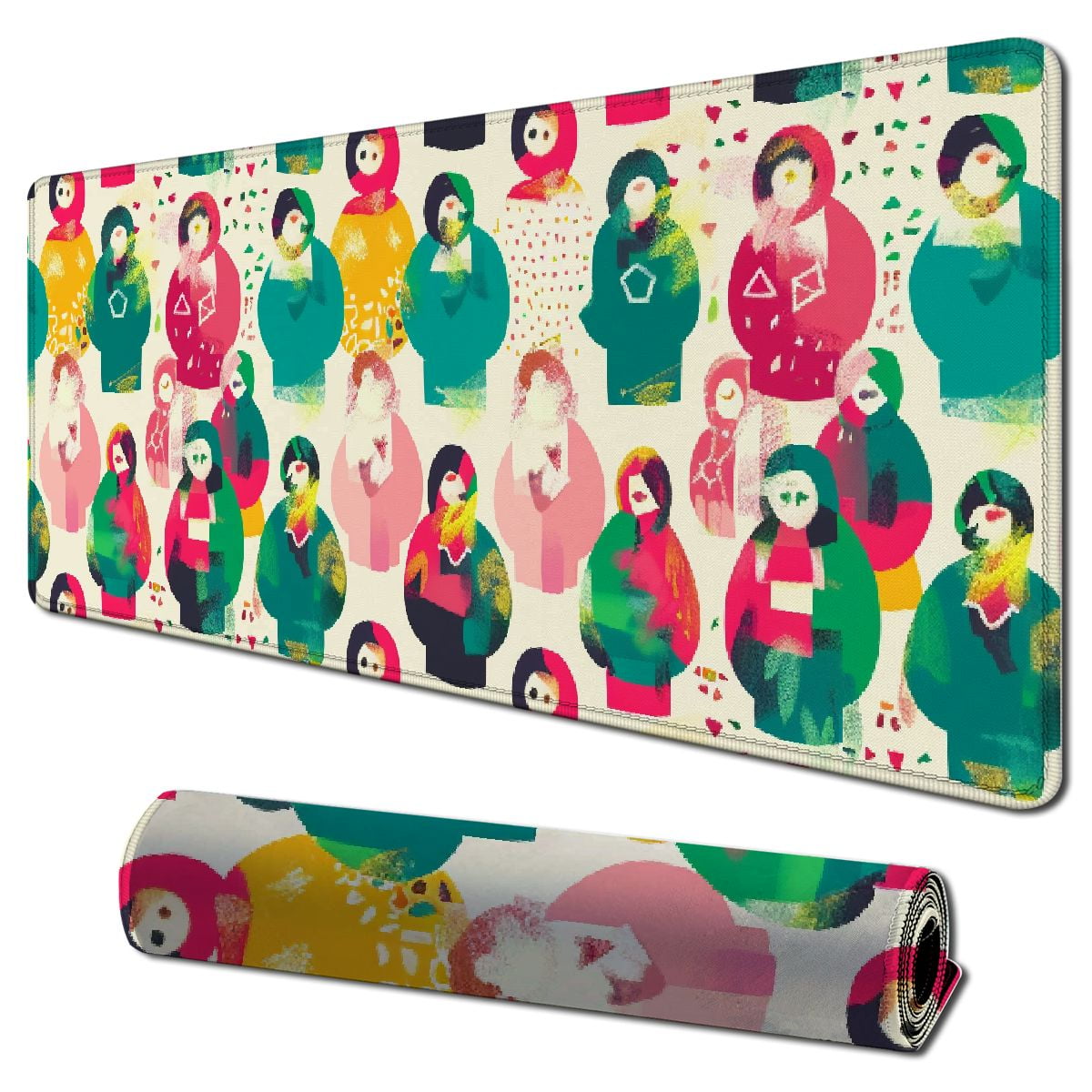 Erxjss Large Gaming Mouse Pad Long Desk Mat Russian Doll Matryoshka Big ...
