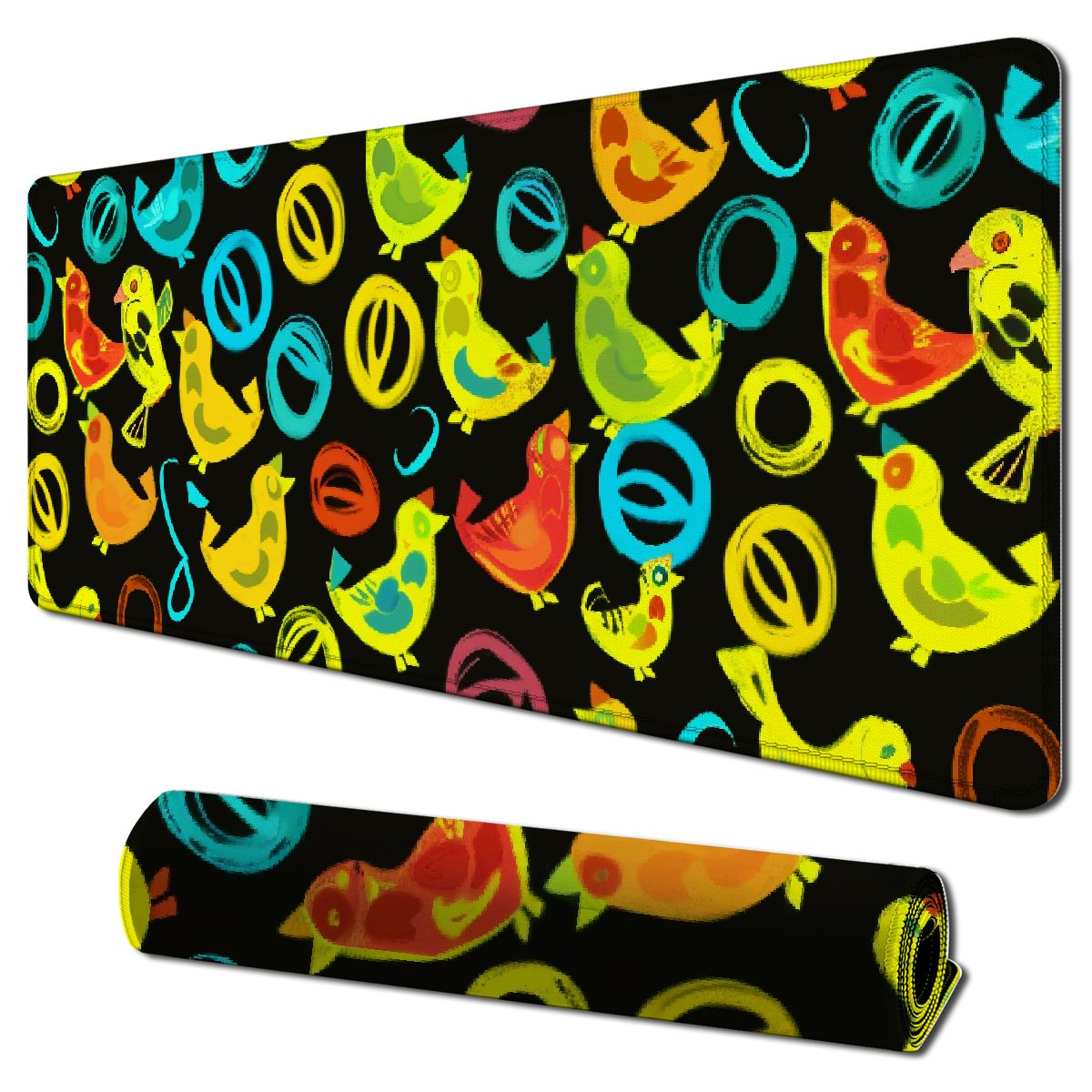 Erxjss Large Mouse Pad Ducks Leaves and Blue Pears Gaming Mousepad ...