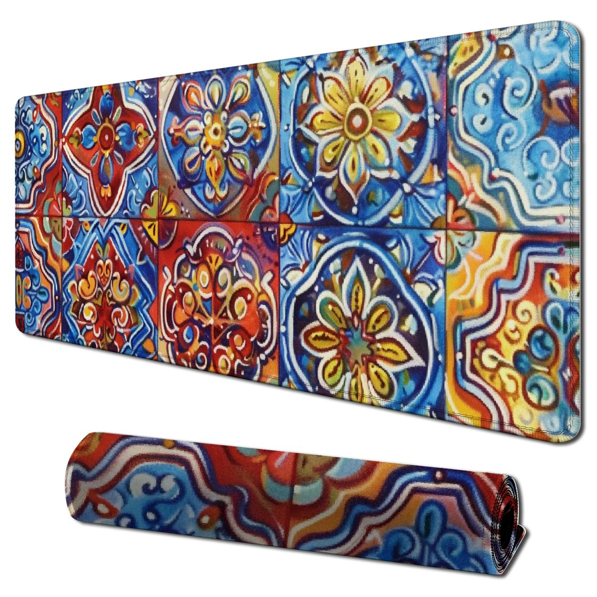 Erxjss Mexican Floral Mandala Large Mouse Pad Gaming Mouse Pad Extended ...
