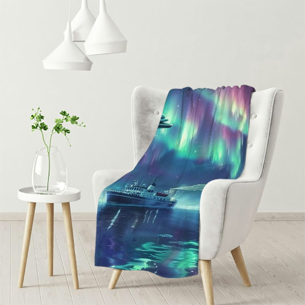 Erxjss North Aurora Bed Blanket Printing Jumping Dolphins Kids Boys ...