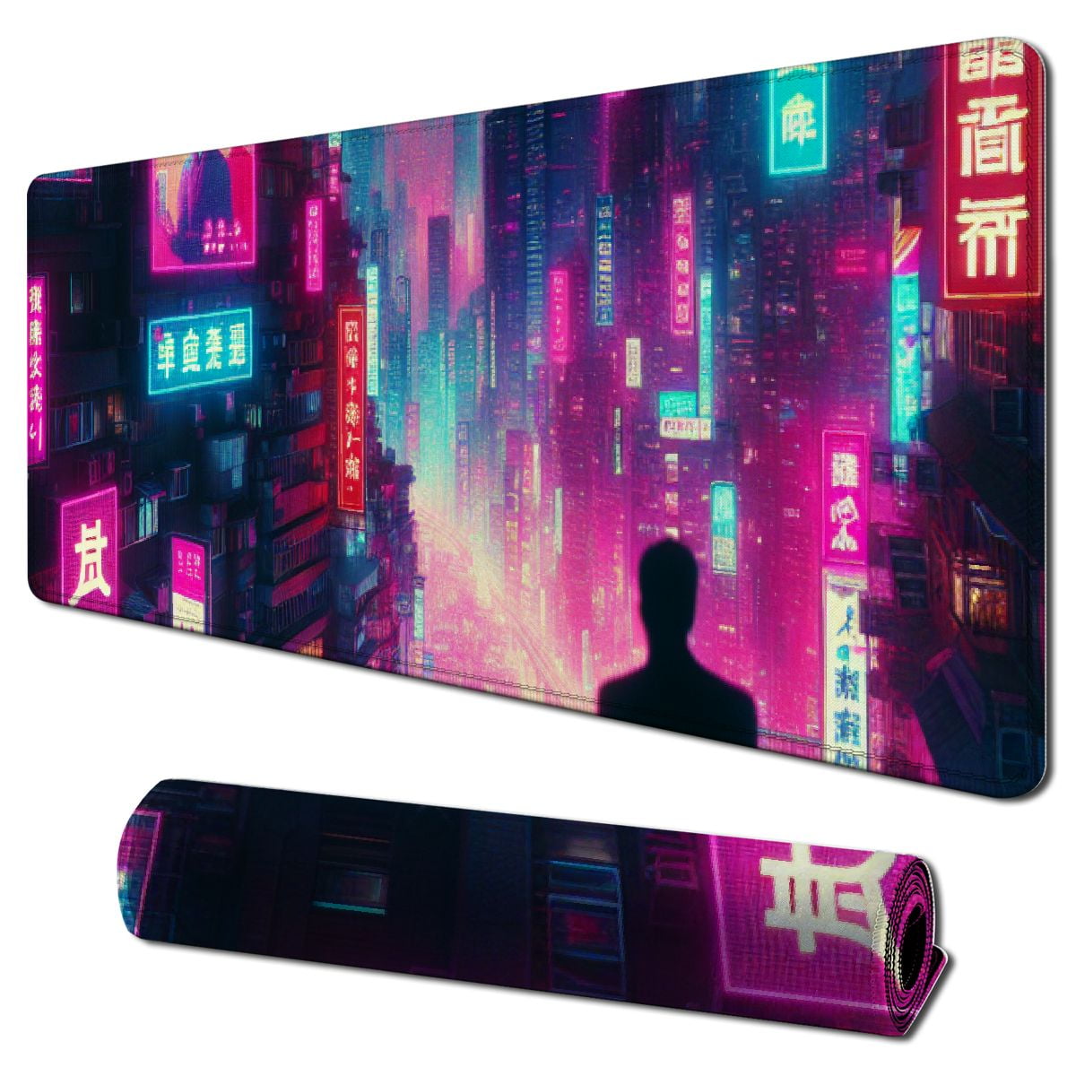 Erxjss Retro Japanese Anime Gaming Mouse Pad Cool Dark Purple Red ...