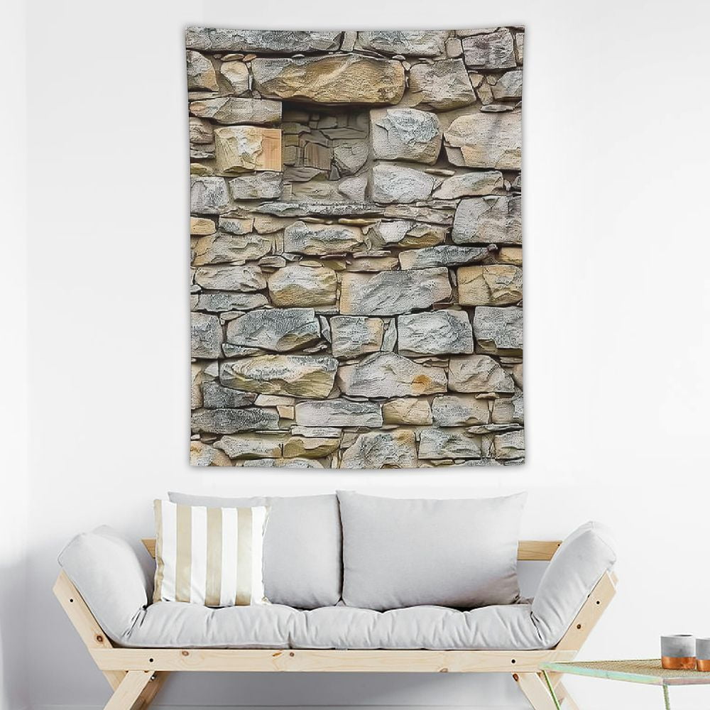 Erxjss Stone Wall Tapestry Extra Large Vintage Brick Rock Stones Wall ...
