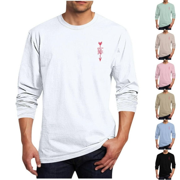 Eryao Big and Tall Valentine's Day T Shirts MensLong Sleeve Funny ...
