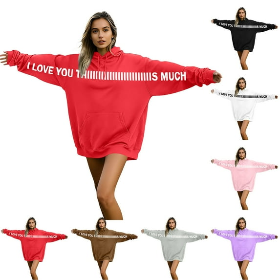 Eryao Valentines Day Unisex Casual Pullover Sweatshirt Long Sleeve ...