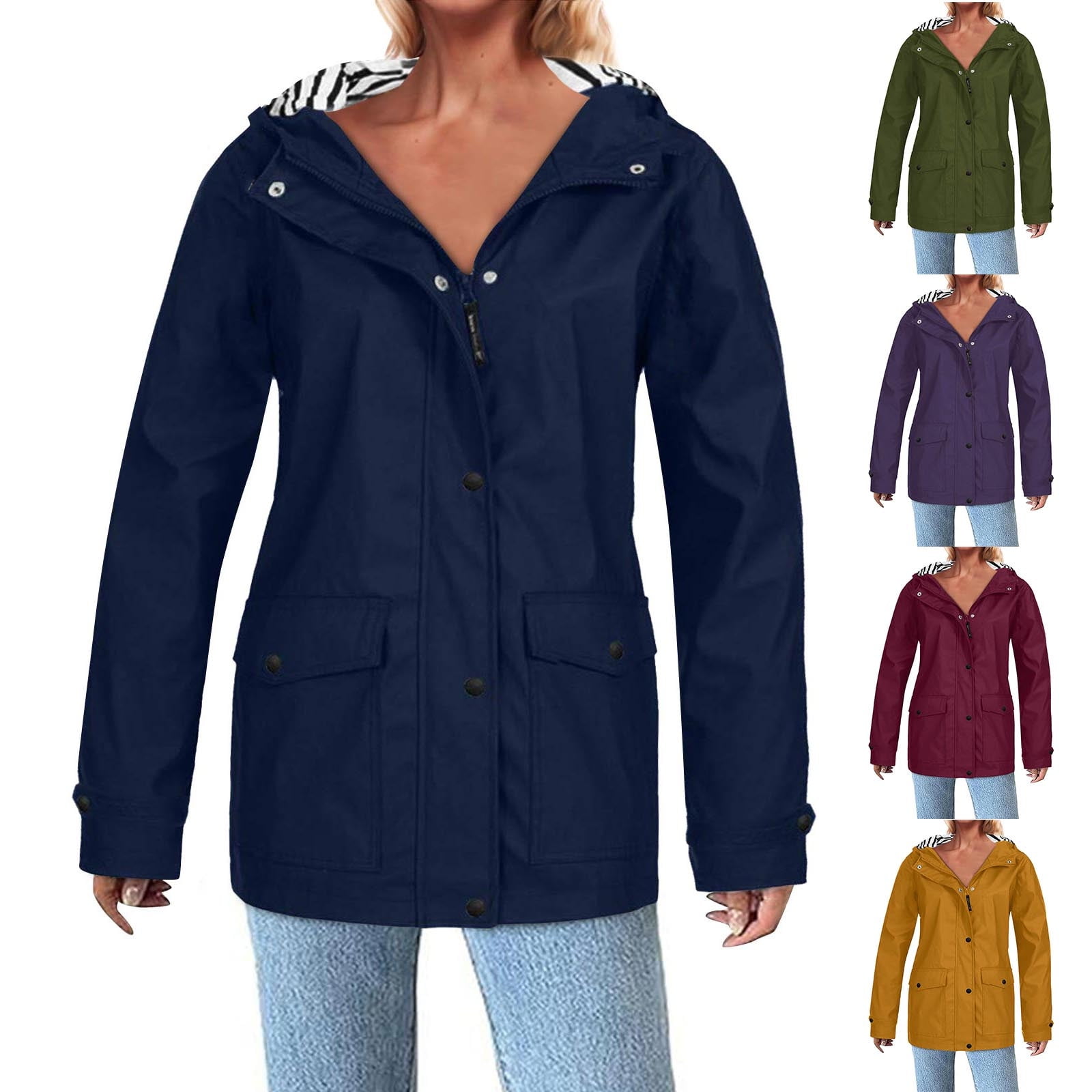 Eryao Women's Waterproof Rain Jacket Outdoor Lightweight Hooded ...